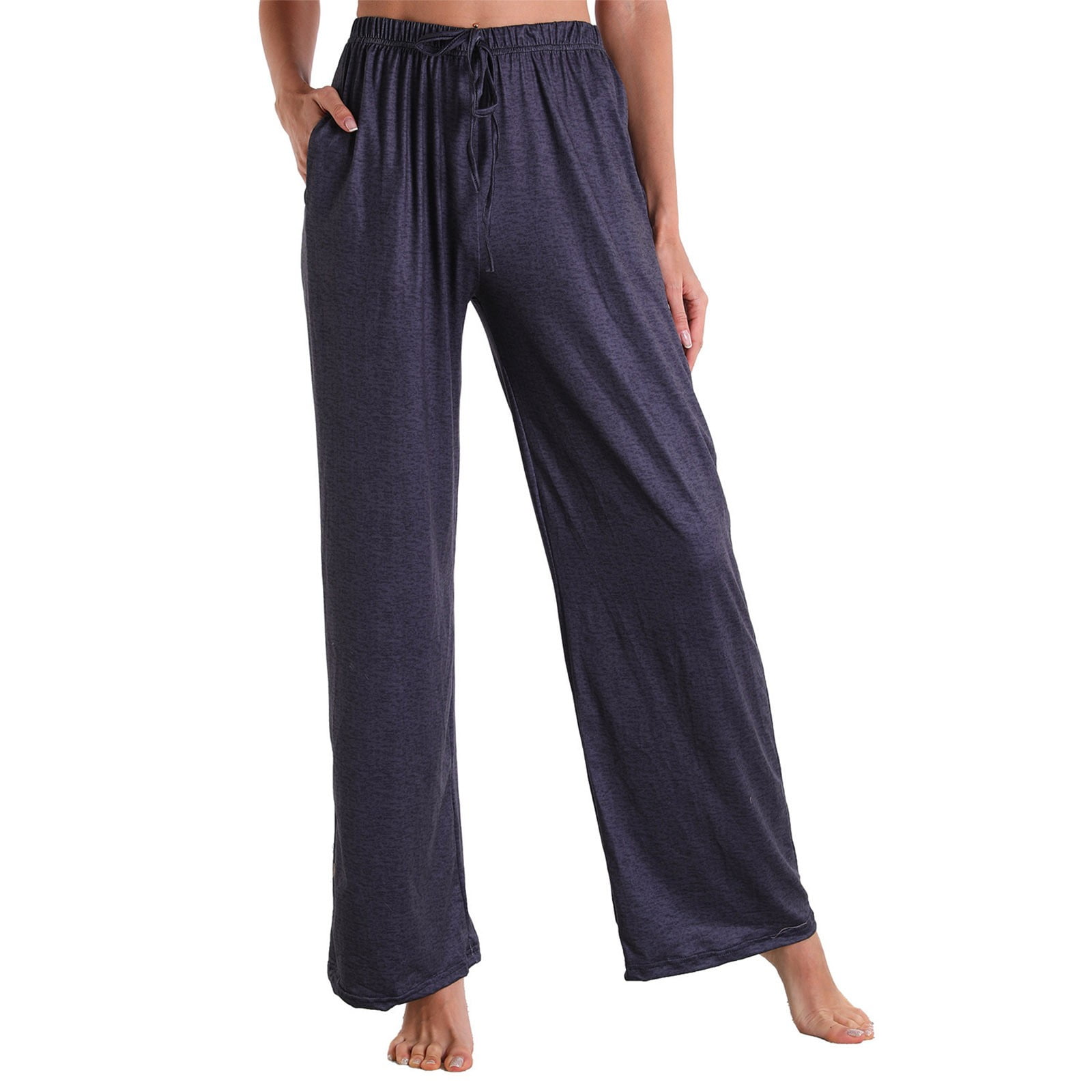 SOOMLON Women Pajama Pants Long Soft Cotton Solid Pajama Bottoms Adult ...