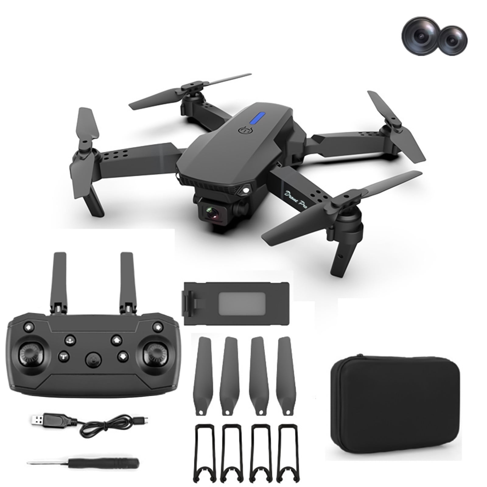 SOONHUA 2.4GHz Mini Stunt Drone with LED lights, Assisted Landing ...