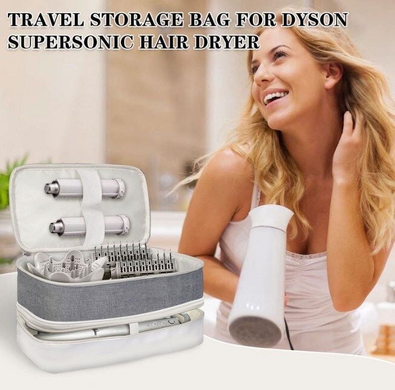 SOONHUA Double-Layer Travel Carrying Case Organizer Bag for Dyson ...