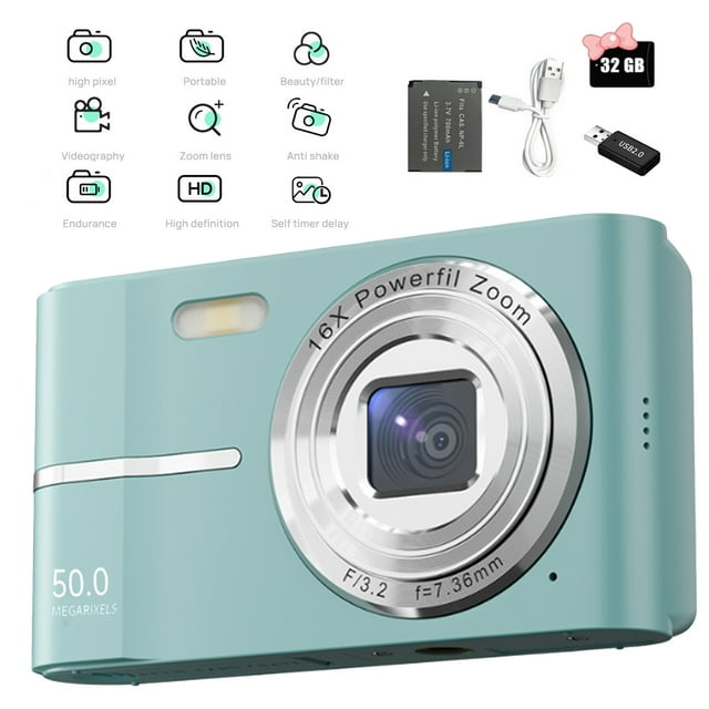 SOONHUA FHD 1080P 50MP Digital Camera 16X Zoom Autofocus Point and ...
