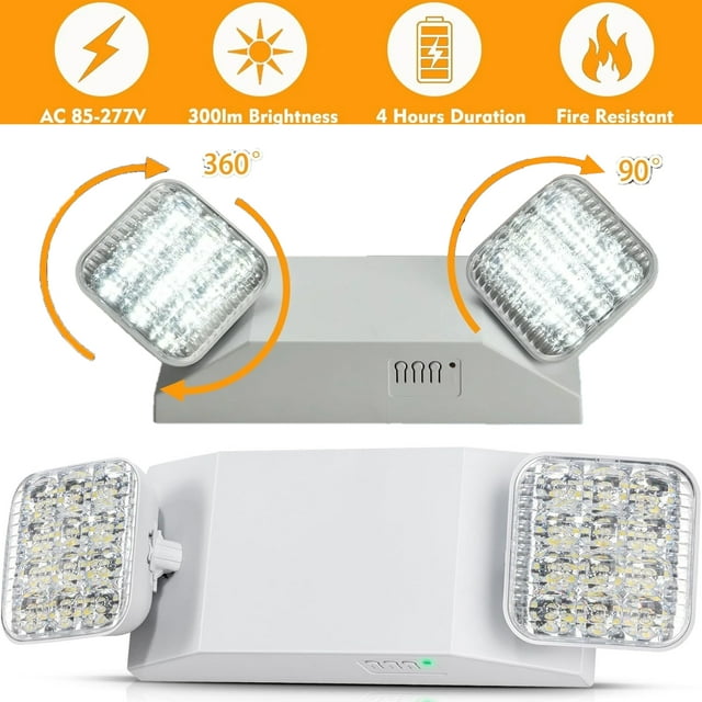 SOONHUA LED Emergency Light with Battery Backup, Commercial Power ...