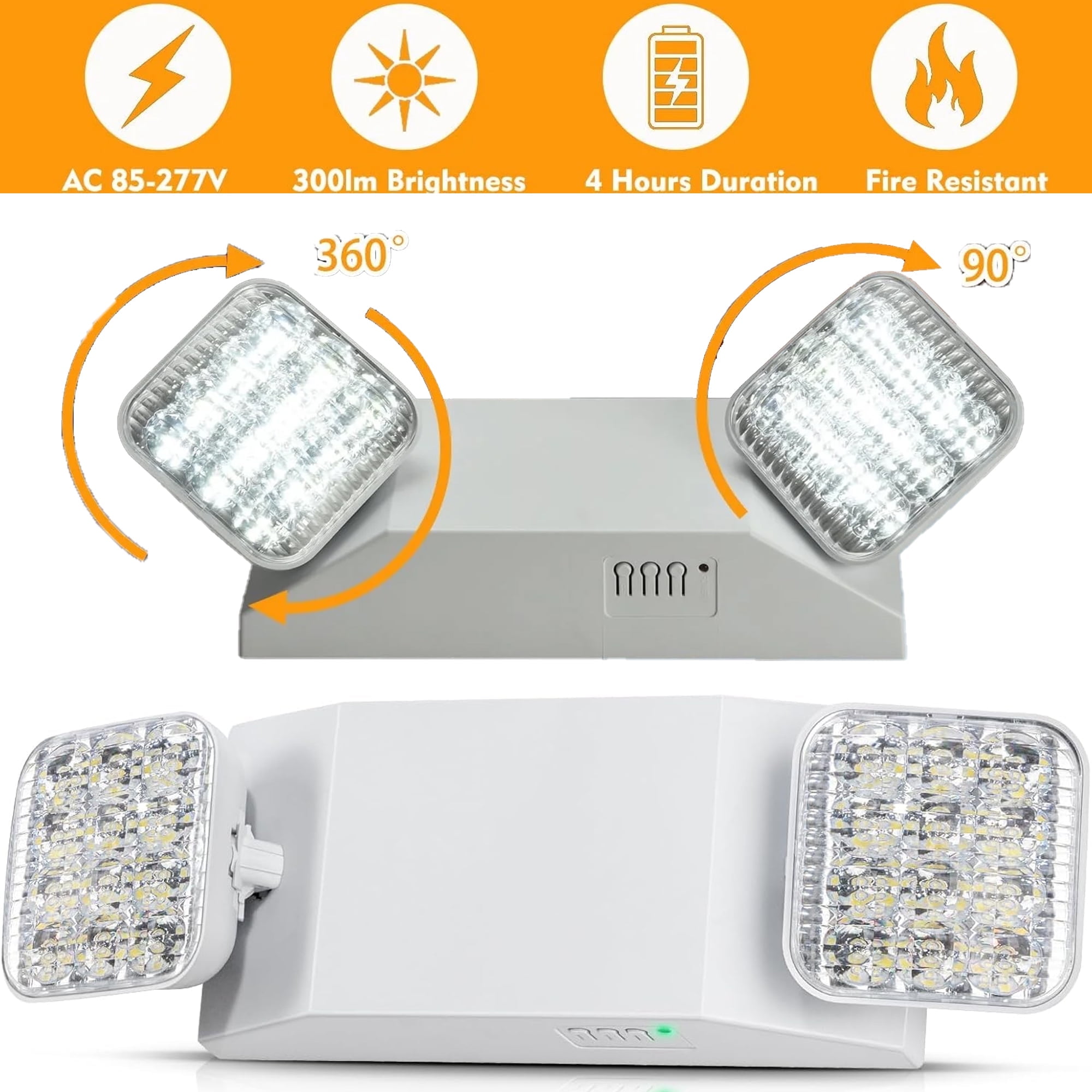 SOONHUA LED Emergency Light with Battery Backup, Commercial Power ...