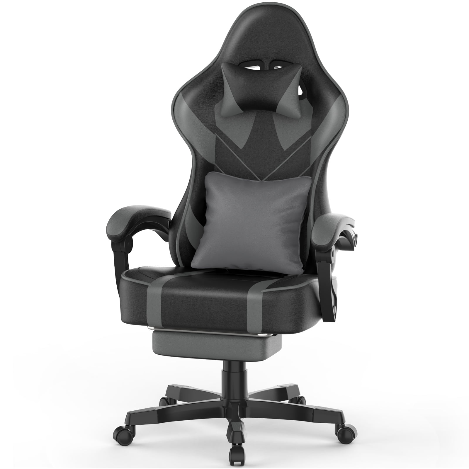 SOONTRANS Grey Gaming Chair for Adults, Ergonomic Computer Office Chair ...