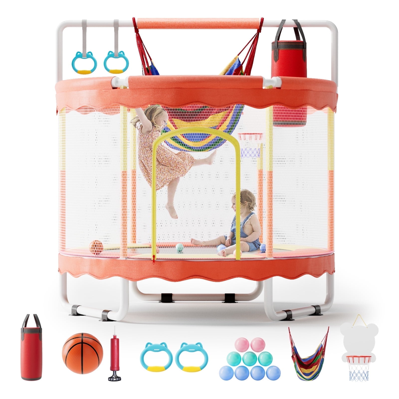 SOONTRANS Trampoline for Kids 60", Toddler Trampoline Mini with ...