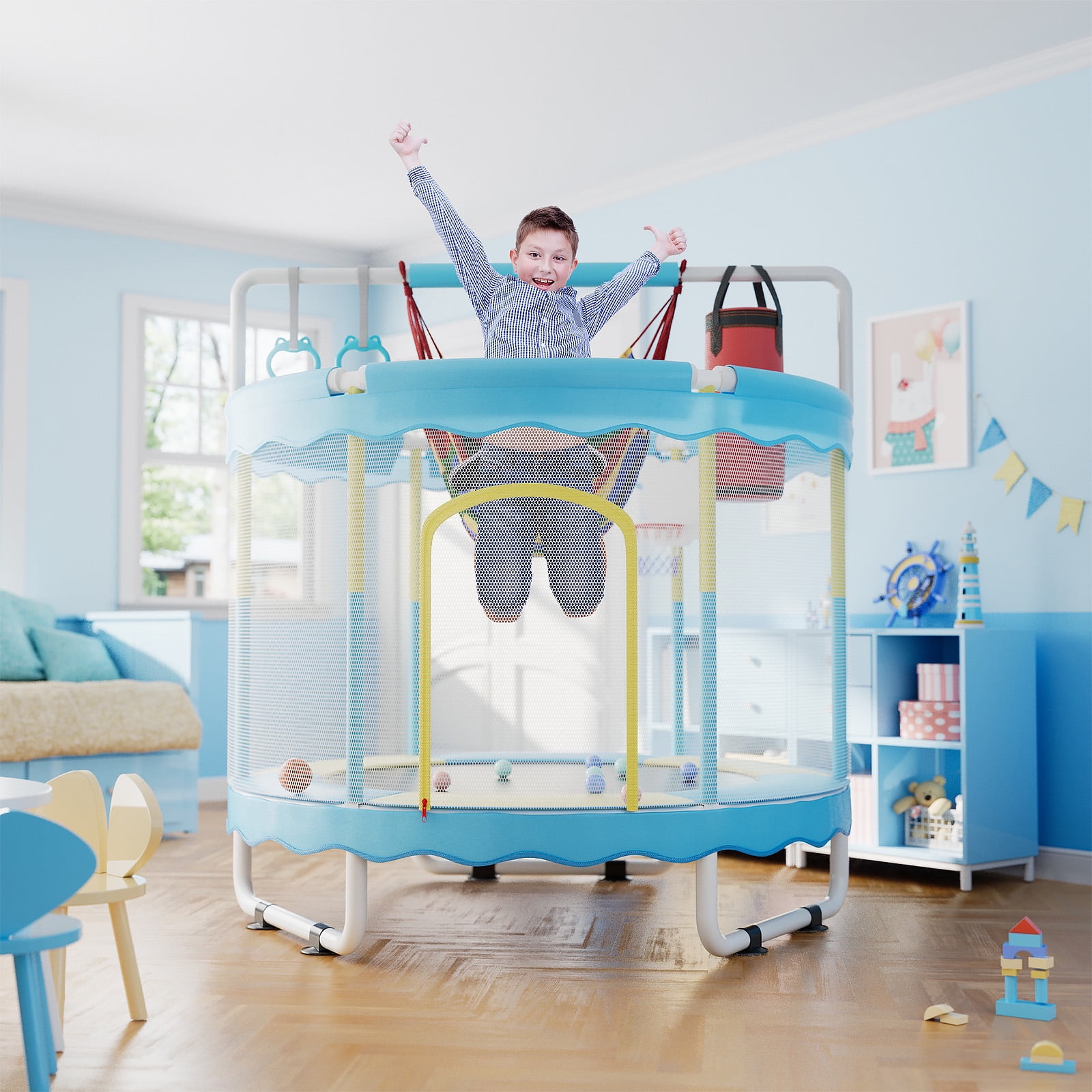 SOONTRANS Trampoline for Kids 60", Toddler Trampoline Mini with ...