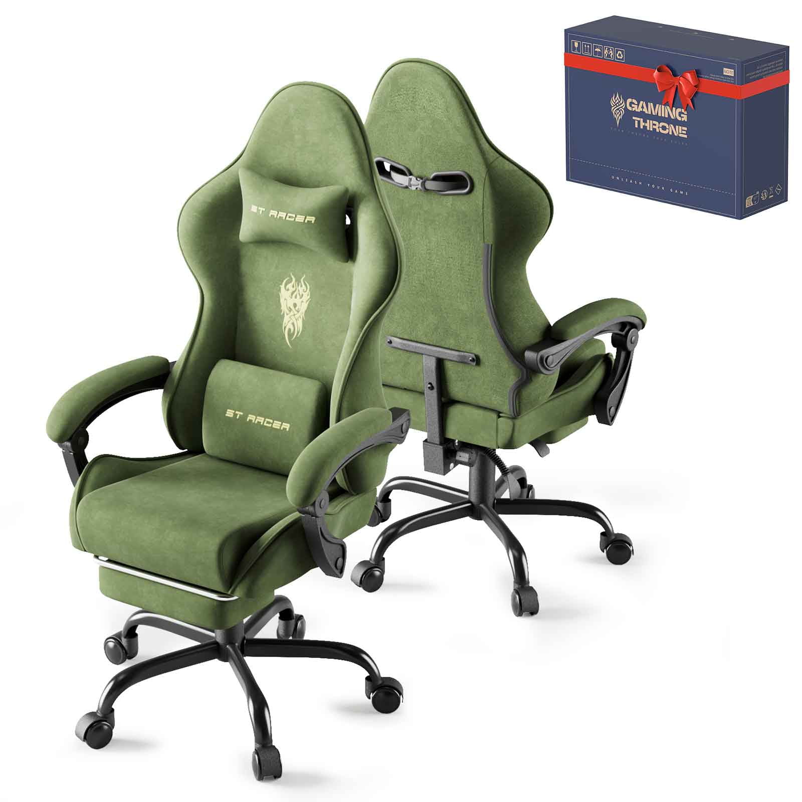 Walmart Black Friday Deals 2025 - Soontrans Velvet Gaming Chair, Green ...