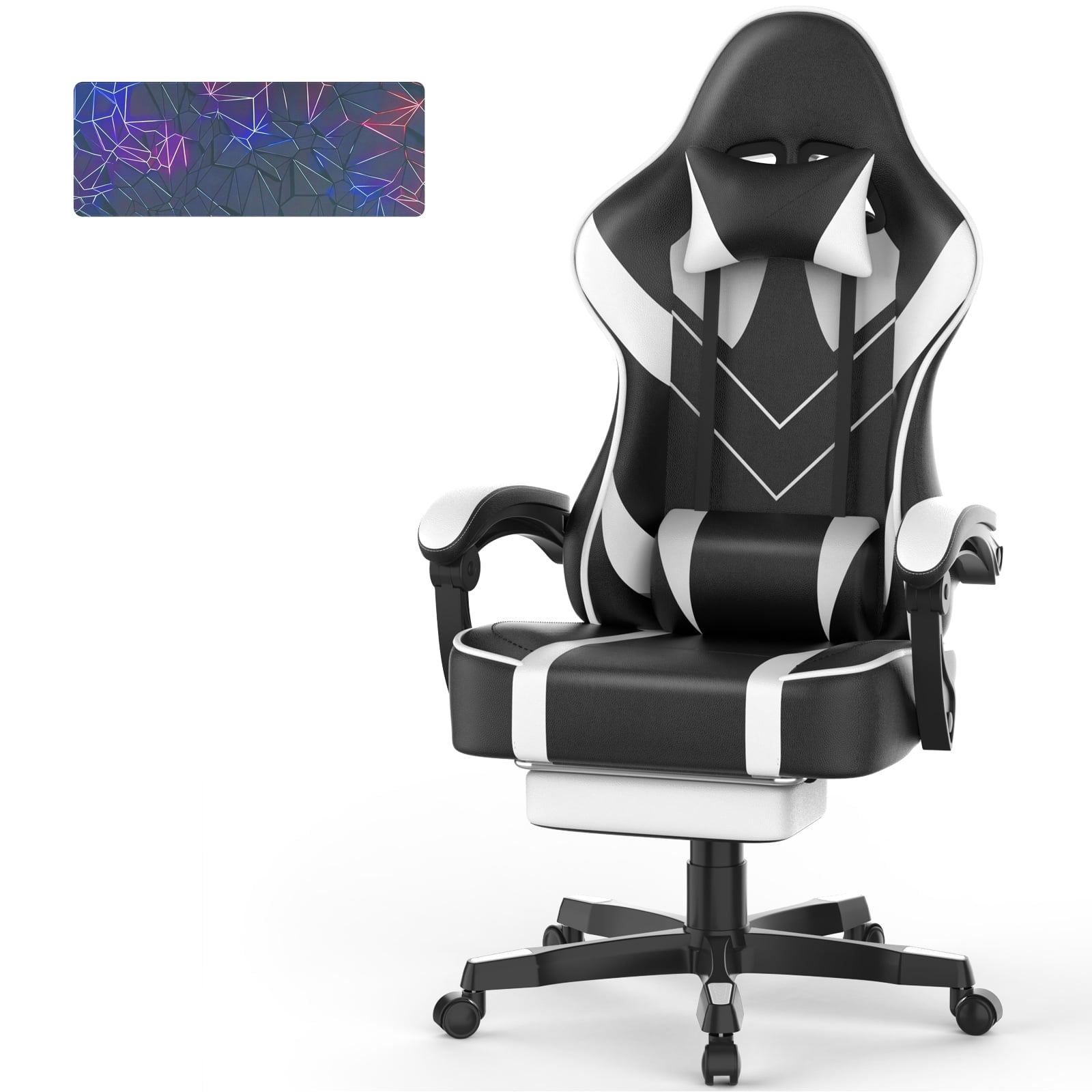 SOONTRANS White Gaming Chair for Adults, Ergonomic Computer Office ...