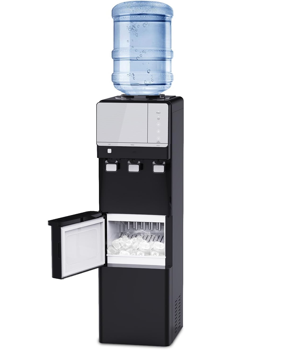 IKT Hot and Cold Water Cooler Dispenser with Ice Maker 5 Gallon Bottle ...