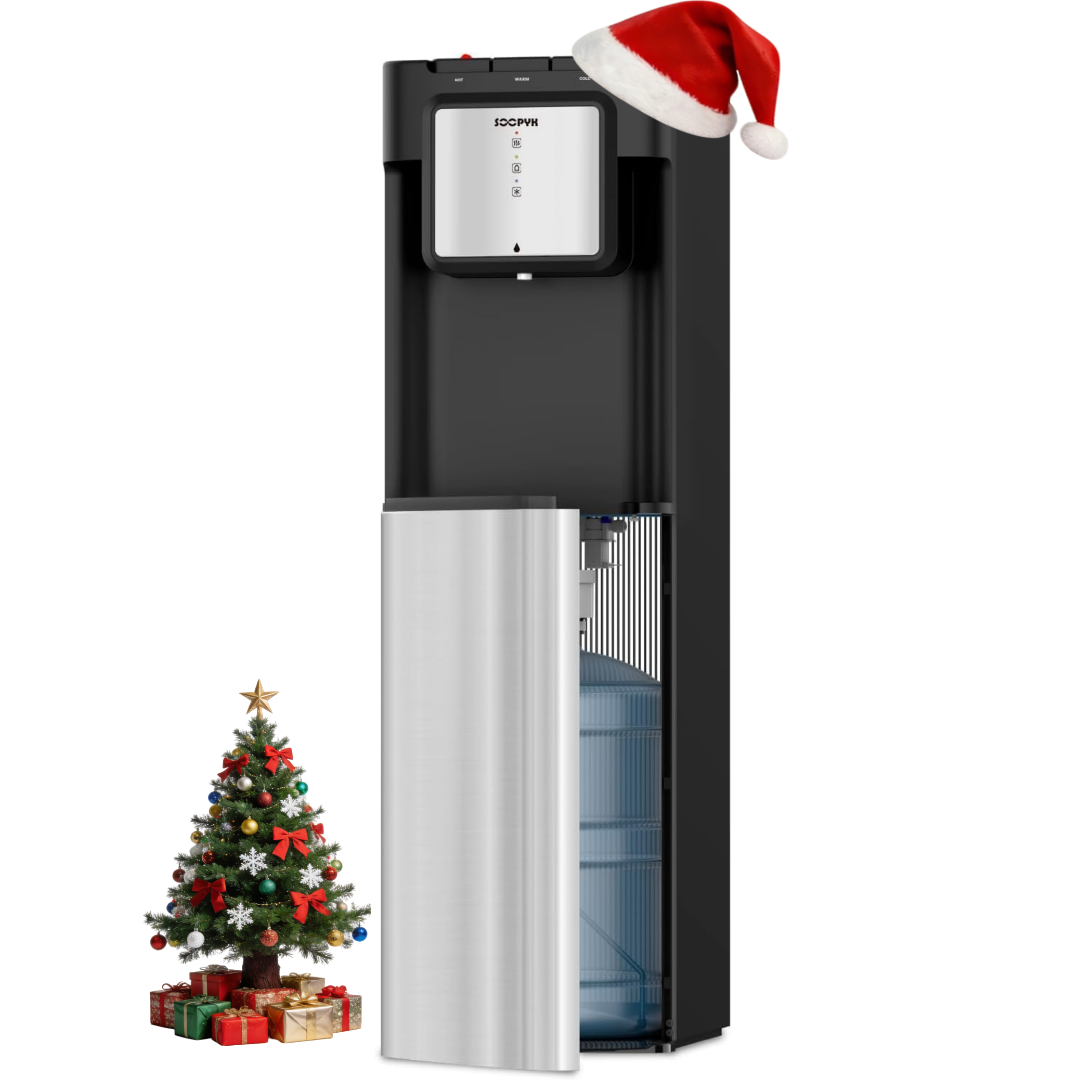 SOOPYK Self clean water Cooler Dispenser Bottom Load,5 Gallon,Child ...