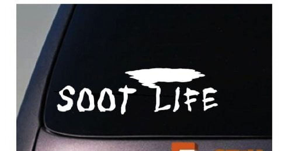 SOOT LIFE 6" Sticker Diesel Truck Turbo Vinyl Decal Trucker Exhaust Gas ...