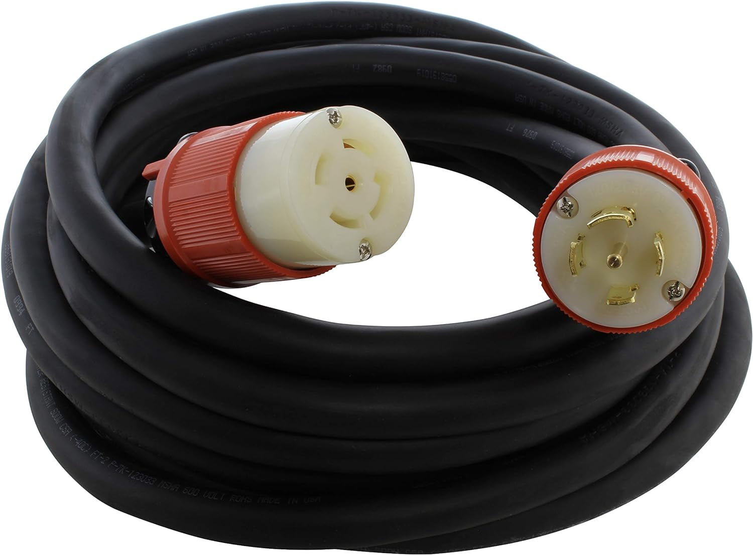 SOOW 10/5 NEMA L21-30 30A 3-Phase 120/208V Industrial Rubber Extension Cord (25FT) - Walmart.com