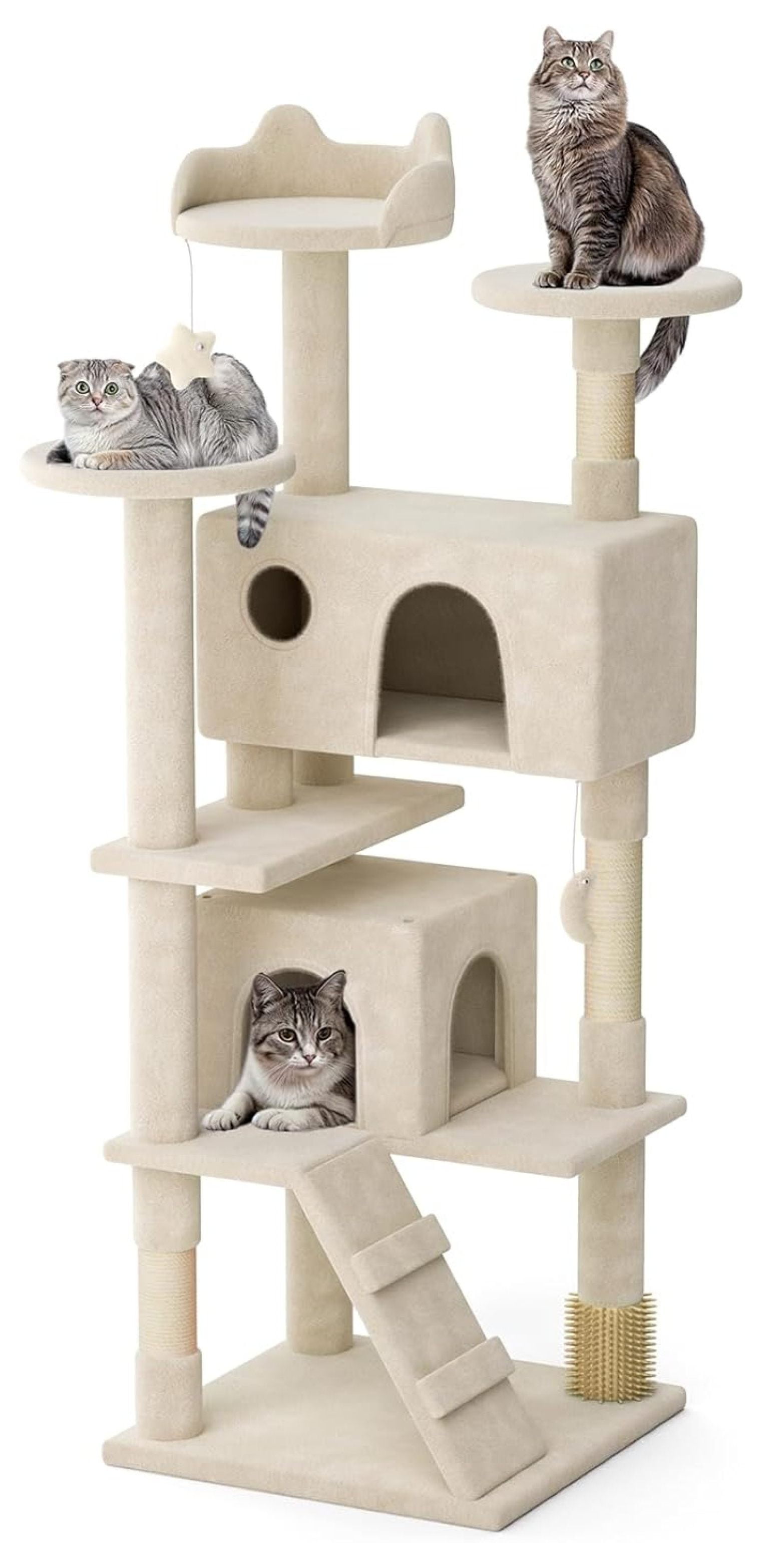 SOPEV Cat Tree 70" Cats Tower for Indoor Cats, Multi-Level Cat Condo ...