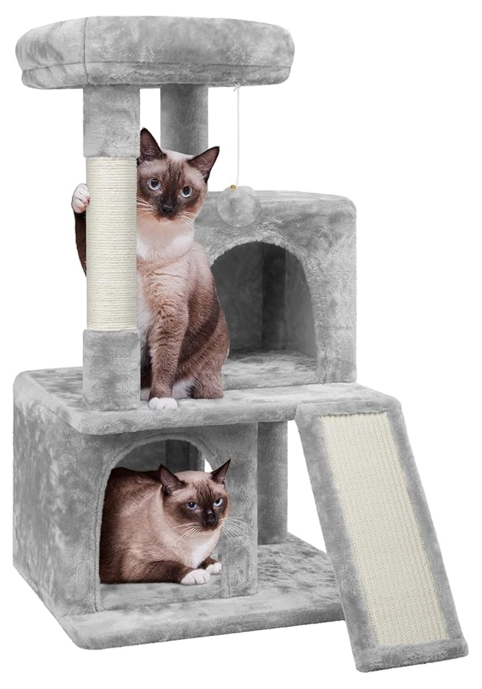SOPEV Cat Tree for Indoor Pets, 36in Tower Condo w/Extra Large Perch ...
