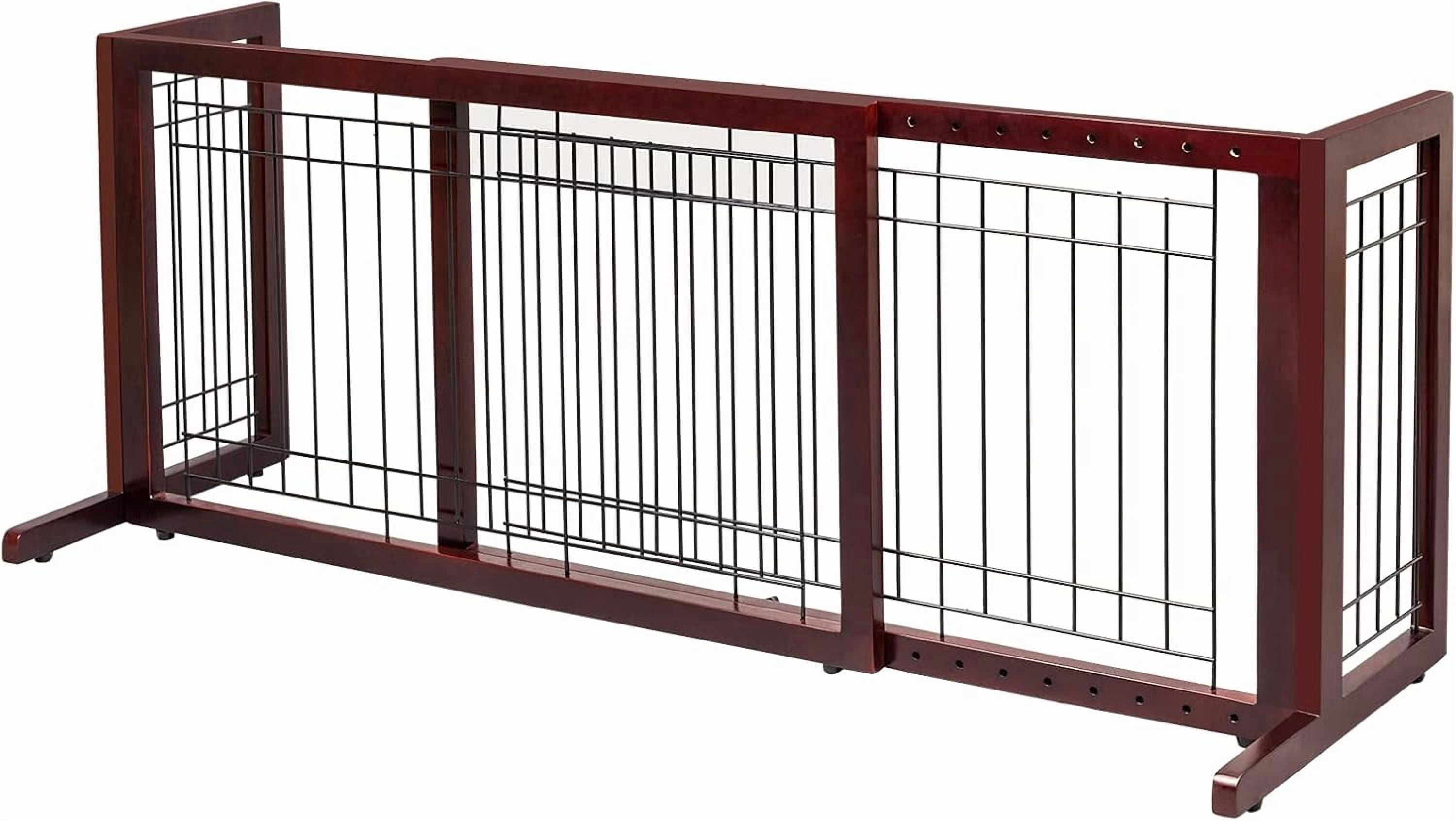 SOPEV Standing Pet Gates for Dogs Indoor Dog Fence, Solid Wooden Dog ...