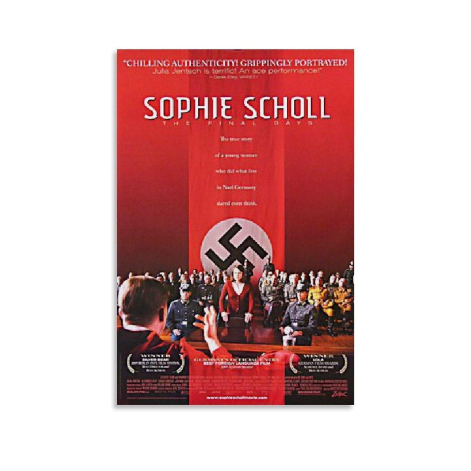 SOPHIE SCHOLL THE FINAL DAYS Movie Poster Canvas Wall Art Painting ...