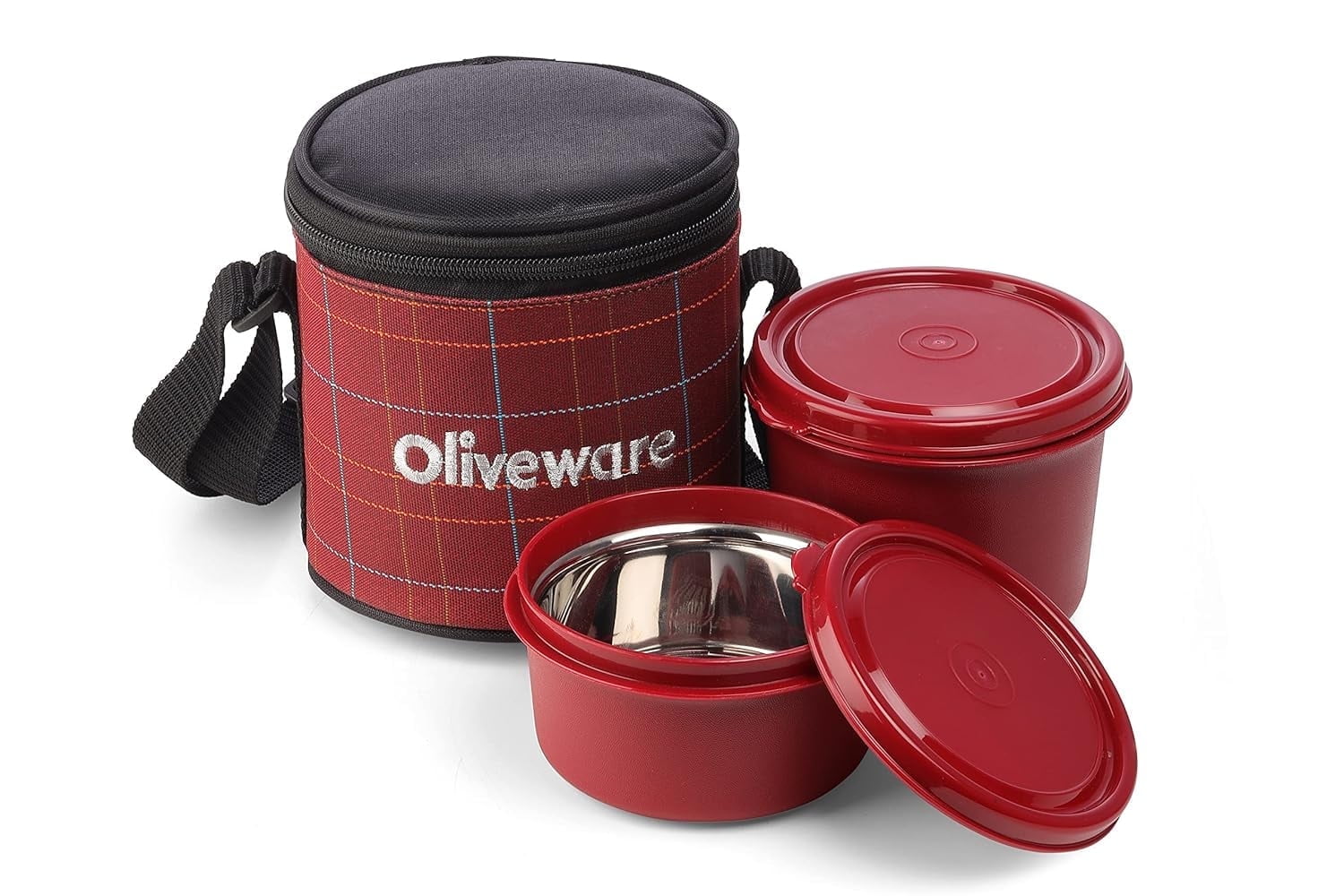 SOPL-OLIVEWARE Cleo Lunch Box, Microwave Safe & Leak Proof, 2 Inner ...