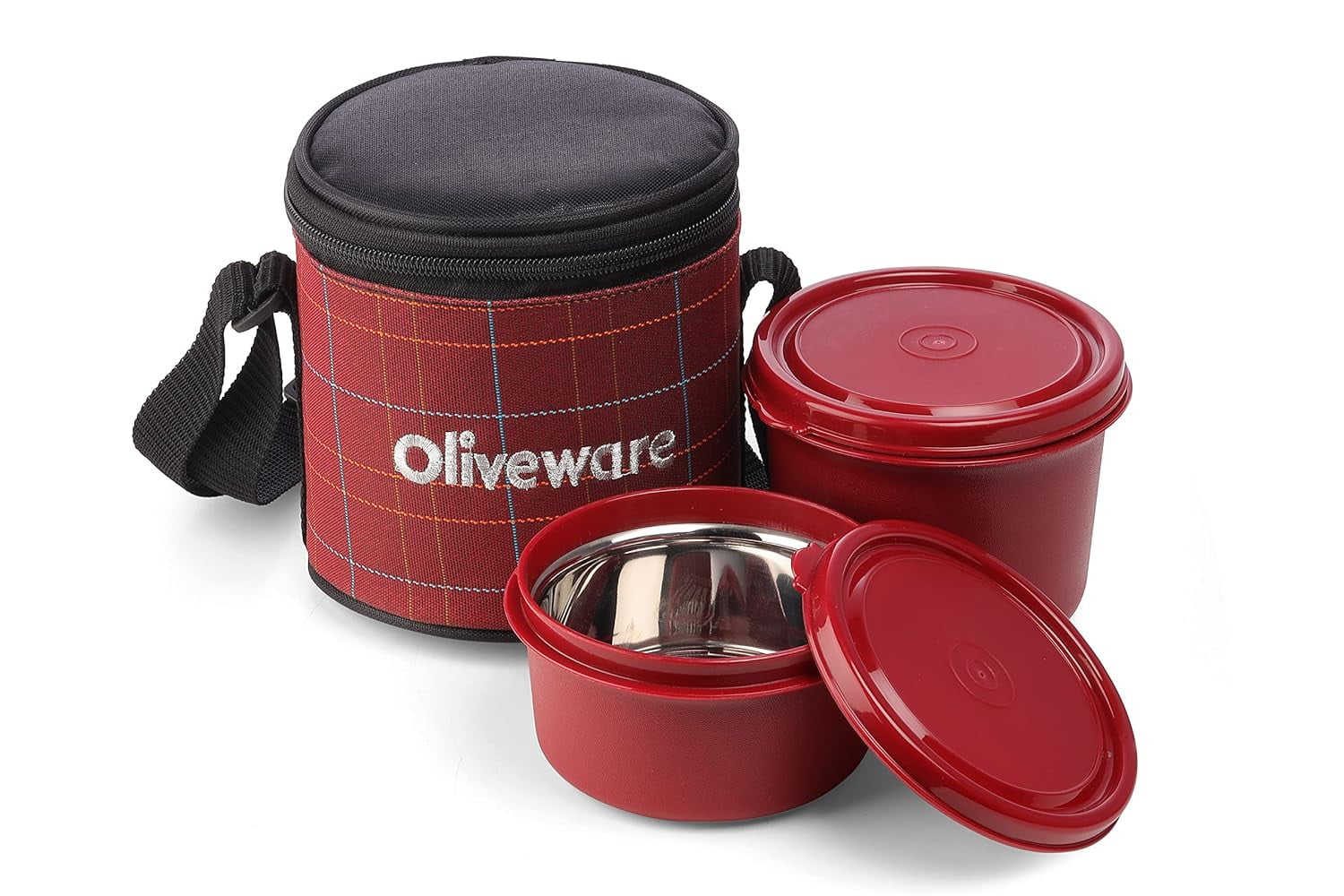 SOPL-OLIVEWARE Cleo Lunch Box, Microwave Safe & Leak Proof, 2 Inner ...
