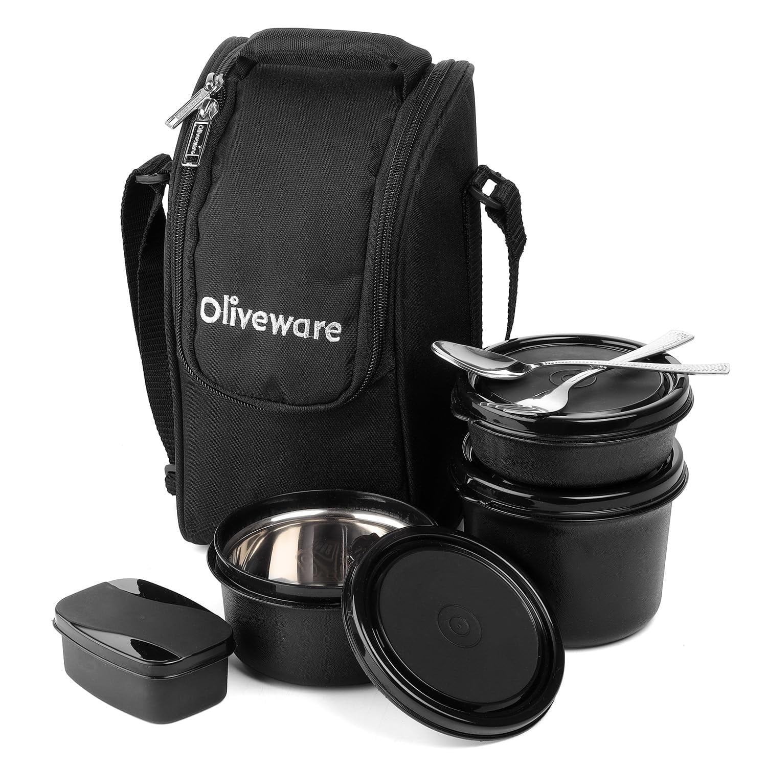 SOPL-OLIVEWARE Executive Pro Lunch Box, Microwave Safe, 3 Inside Steel ...