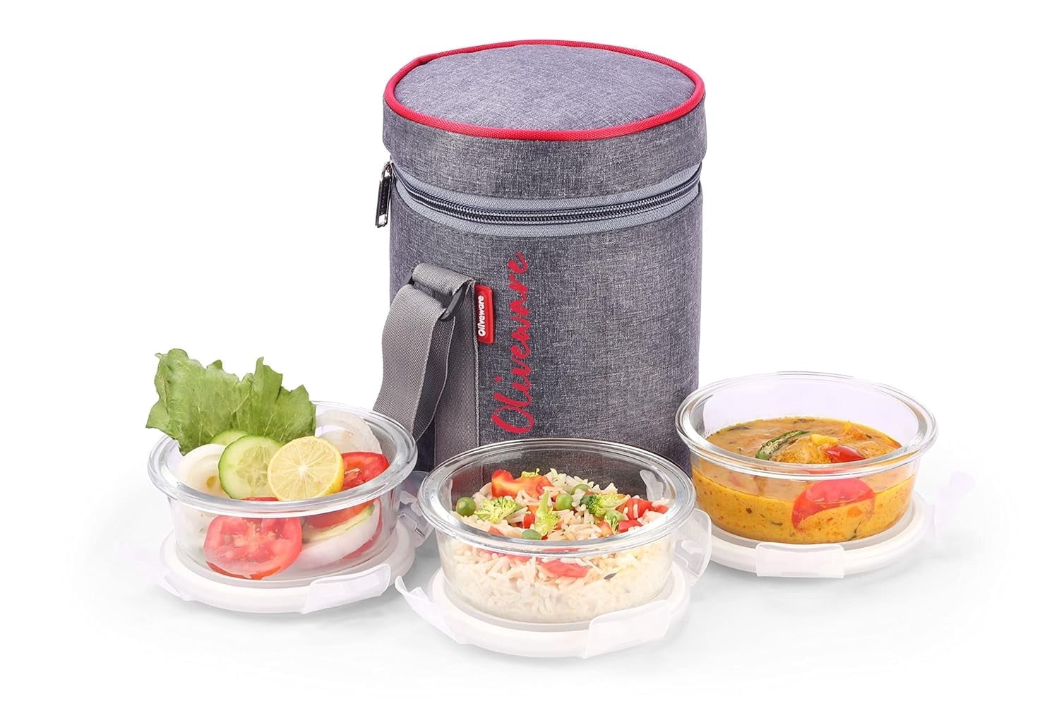 SOPL-OLIVEWARE Innox Glassware Lunchbox, Borosilicate Glass Containers ...