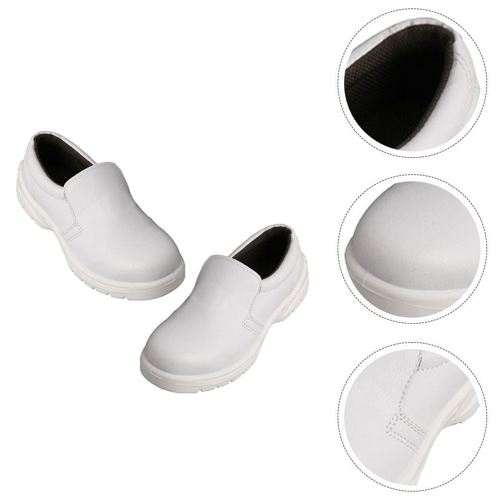 SOPOTUTU 1 Pair Comfortable Safety Shoes for Men White Color with Anti ...