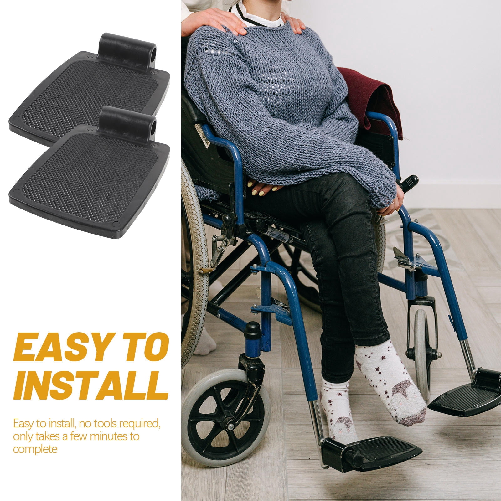 SOPOTUTU 1 Pair Humanized Design Wheelchair Footrest 7.86x5.70x1.57in ...