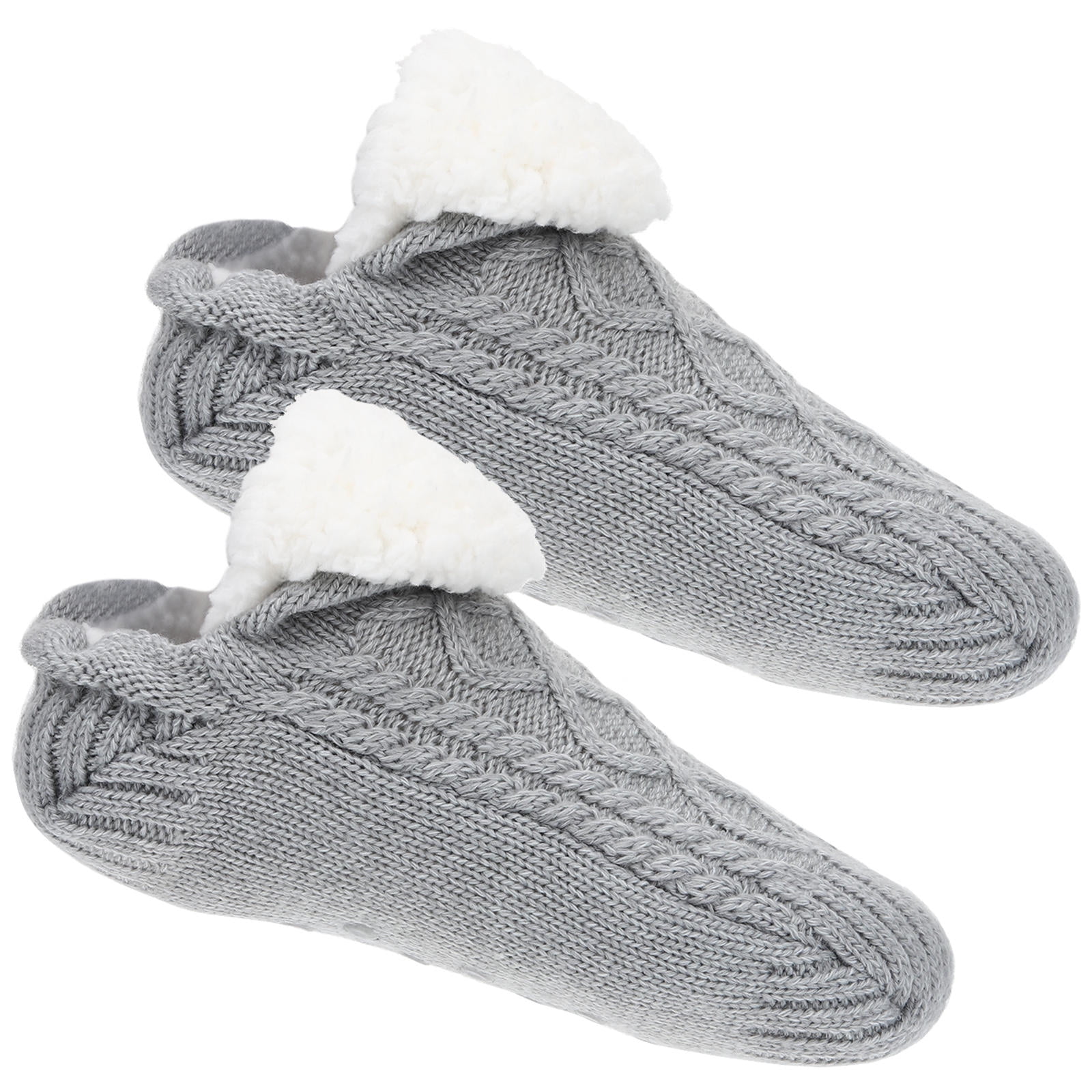 SOPOTUTU 1 Pair Women Cuddly Socks Warm Grey Plush Indoor Comfort ...