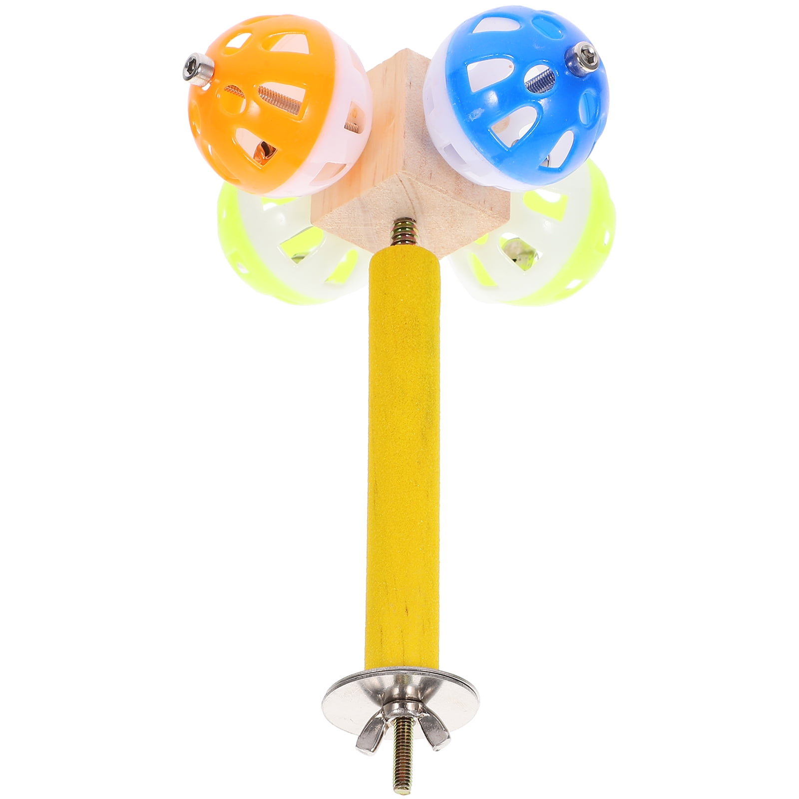 SOPOTUTU 1 Set Bird Perches for Cage Assorted Color Round Shape Wood ...