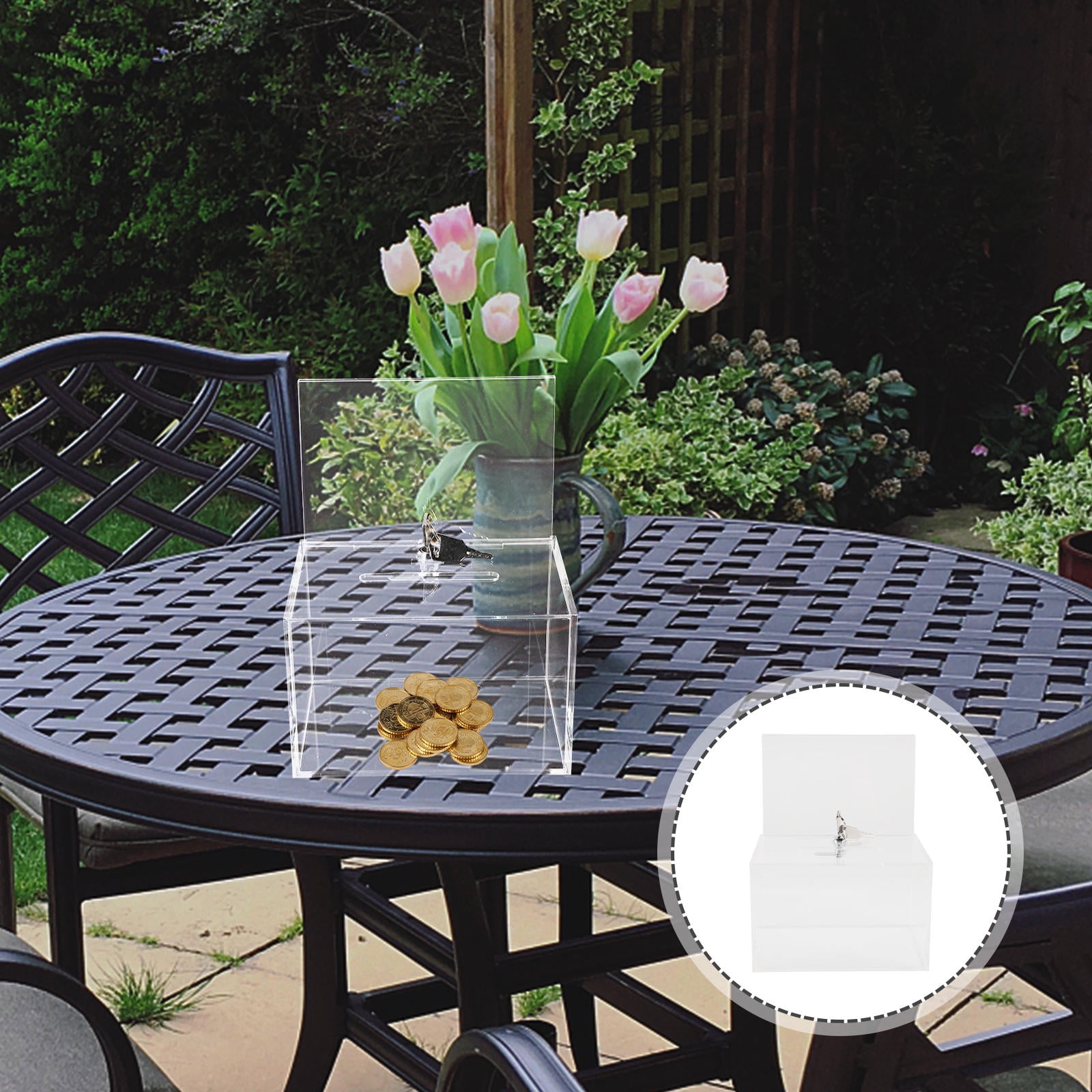 SOPOTUTU 1 Set Clear Suggestion Box Acrylic Rectangular for School ...