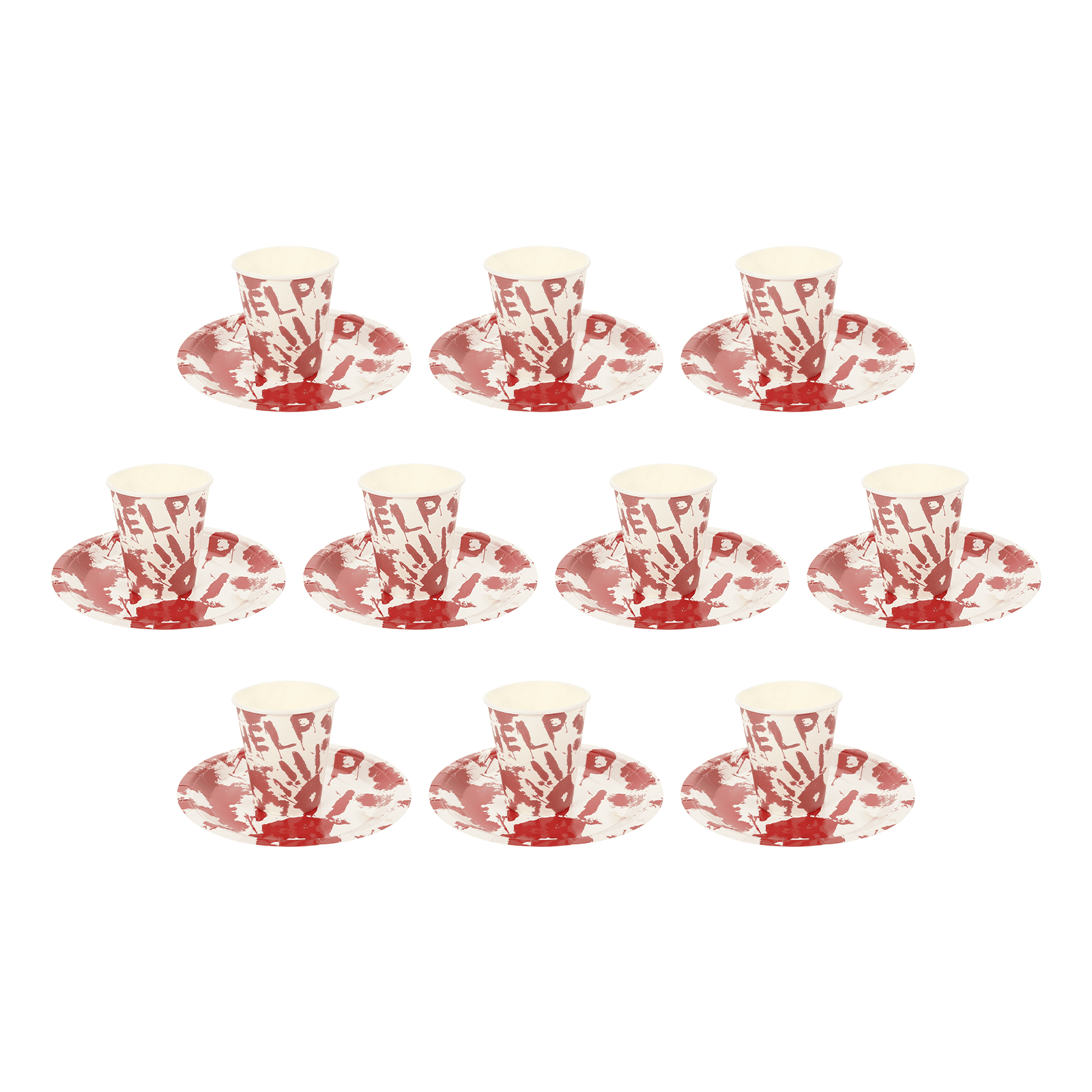 SOPOTUTU 1 Set Paper Plates and Cups Round Shape for Dinner Tables ...