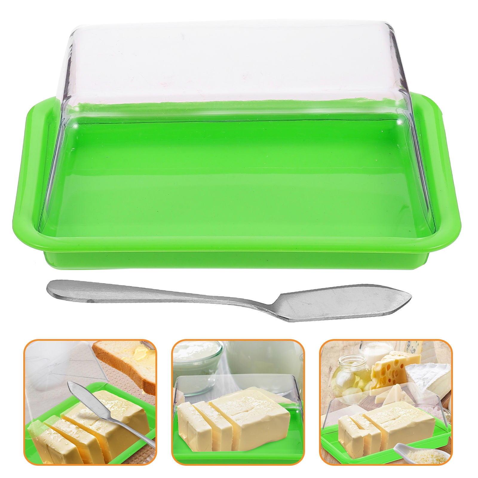 SOPOTUTU 1 Set Portable Green Butter Saver for Snack Serving with ...