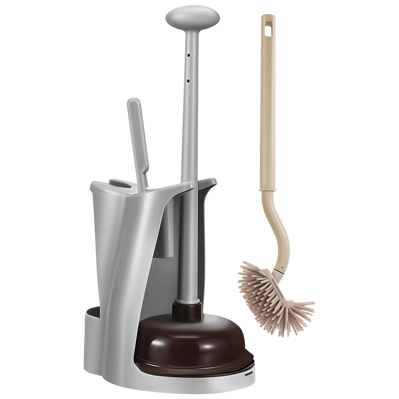 SOPOTUTU 1 Set Toilet Brush And Plunger Set Plastic Deep Cleaning ...