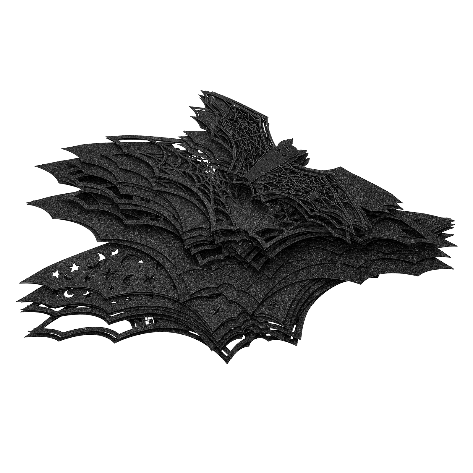 SOPOTUTU 1 Set Wall Decals Decors Bat Shape Black Bats Wall Decor for ...