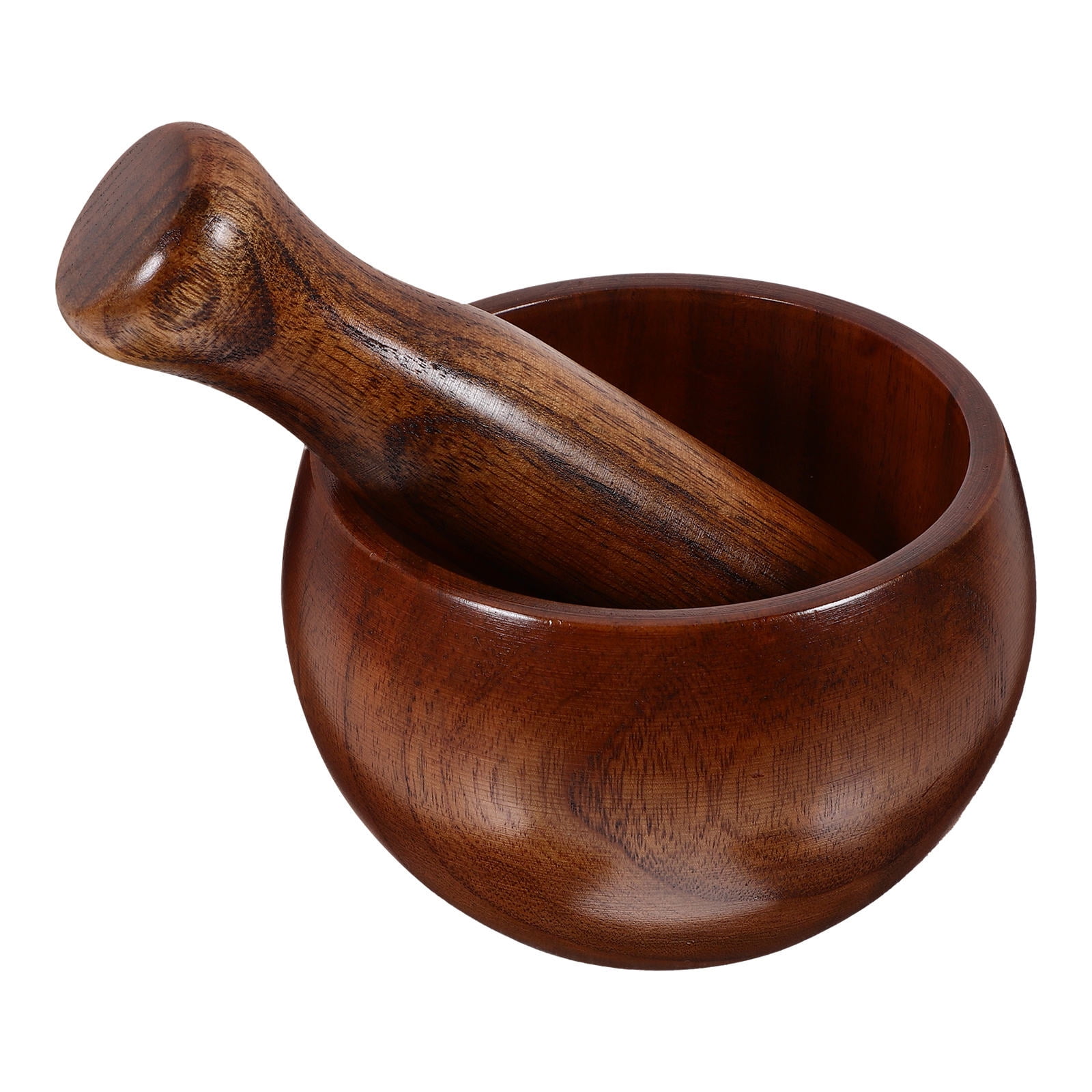 SOPOTUTU 1 Set Wood Hand Grinder Pestle And Bowl For Cooks Mineral ...