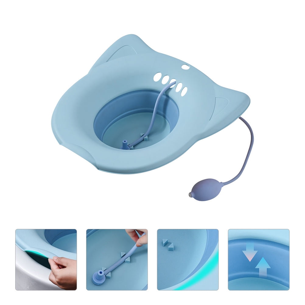 SOPOTUTU 1 Set of Small Wash Basin Blue PP Concave Edge for Disabled ...