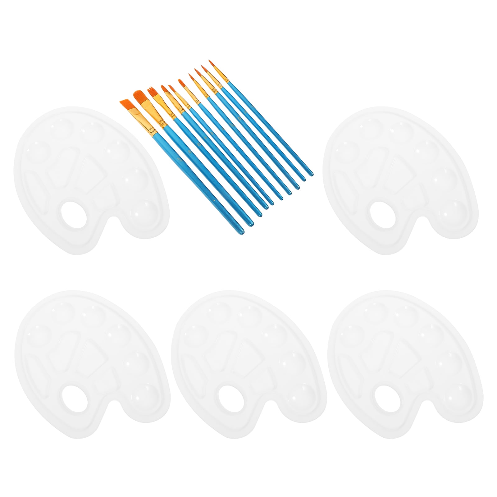 SOPOTUTU 10 Painting Brushes Pointed Brush for Oil Watercolor Canvas ...