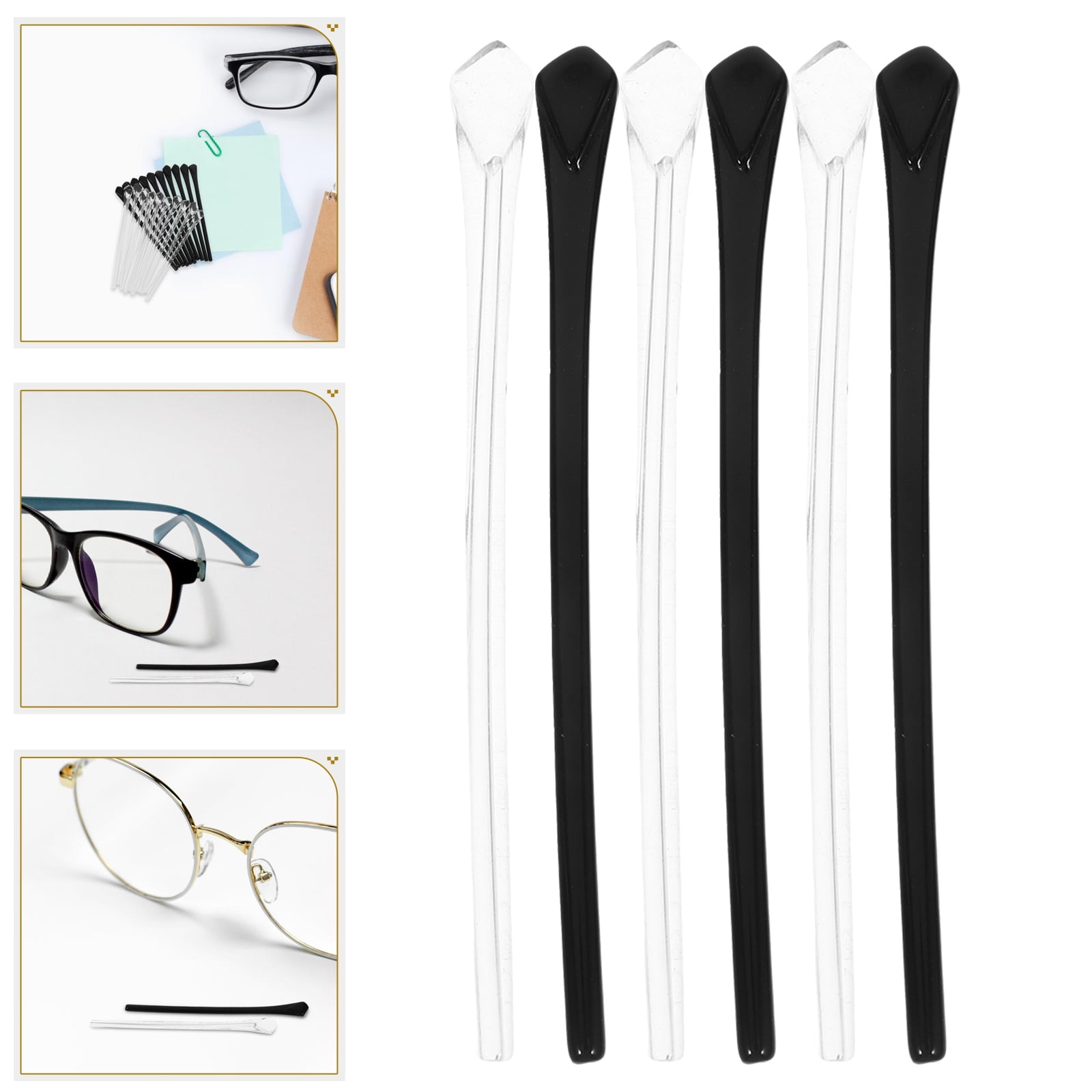 SOPOTUTU 10 Pairs Tpr Transparent Glasses Arm for Eyewear Repair Kits ...