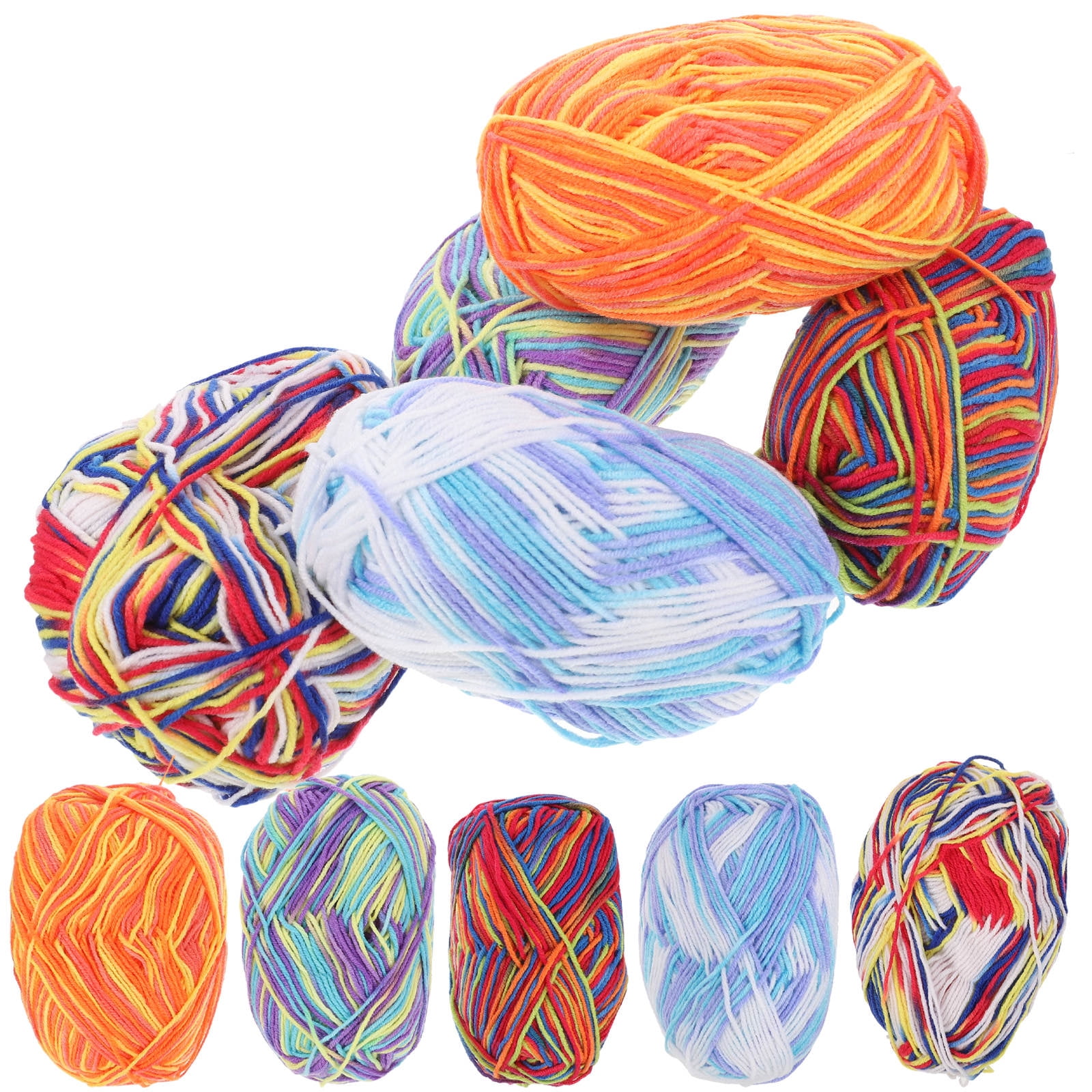 SOPOTUTU Multicolor Crochet Yarn Cotton 10pcs Women Knitting Home ...