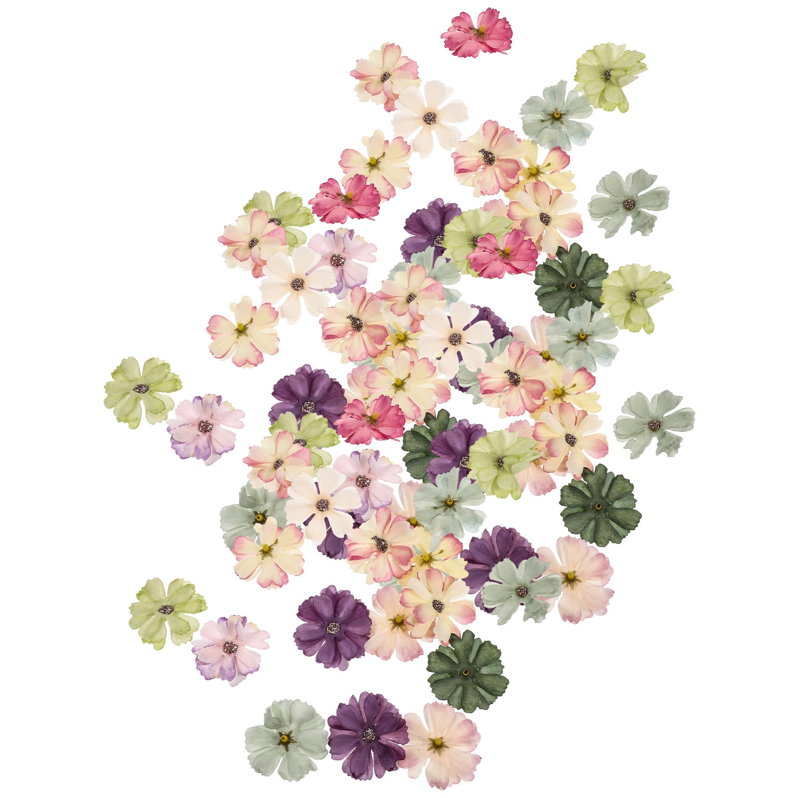 SOPOTUTU 100Pcs Assorted Color Mini Daisy Flower Heads for Wedding ...