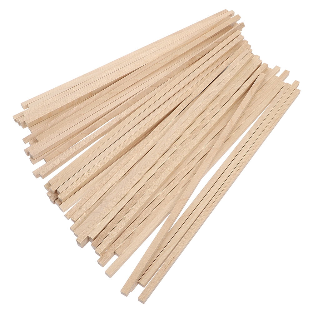 SOPOTUTU DIY Handmade Material Wooden Craft Rods Khaki 100Pcs 11.8In ...