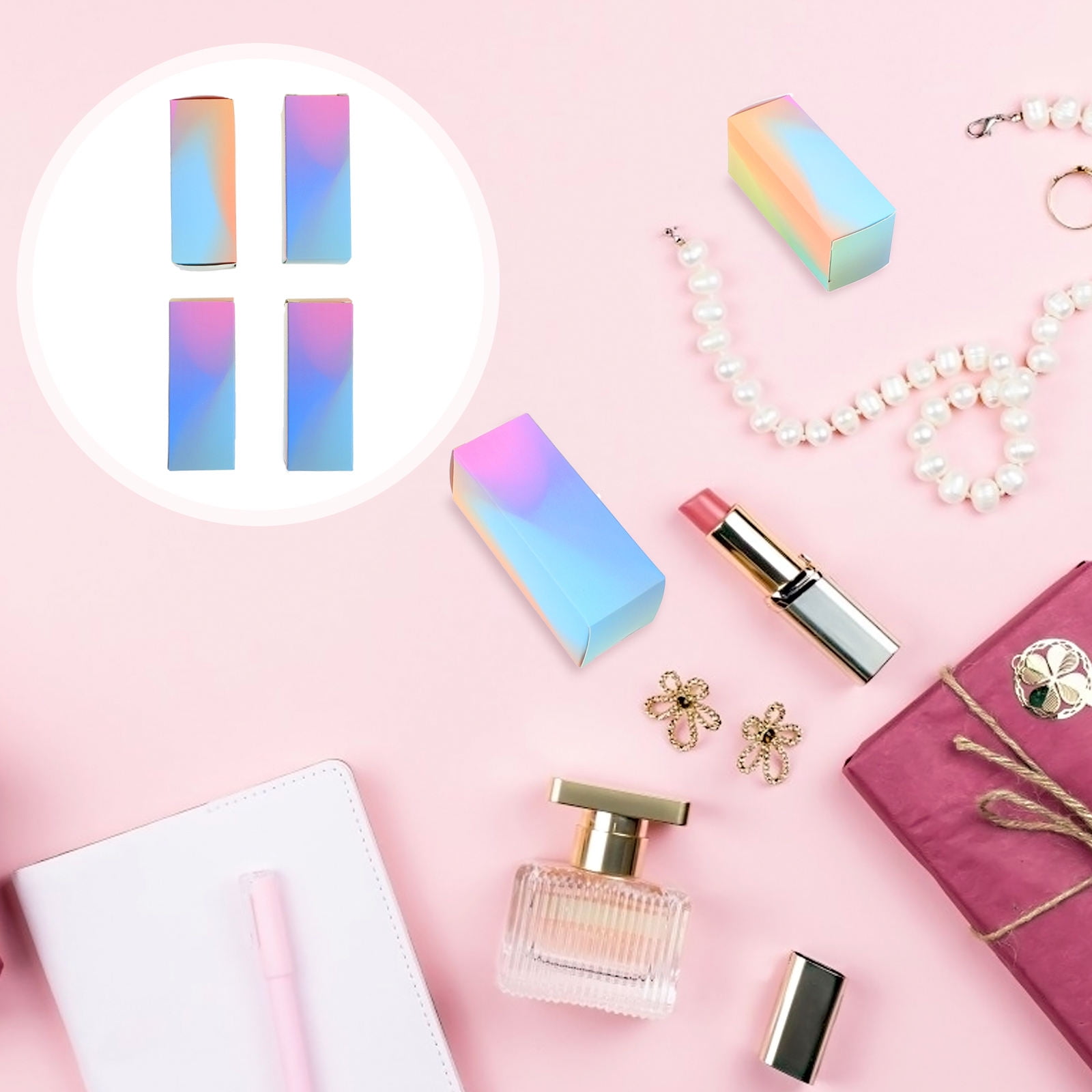 SOPOTUTU 100Pcs Diy Lip Gloss Wrapping Boxes for Girls Lipstick Storage ...