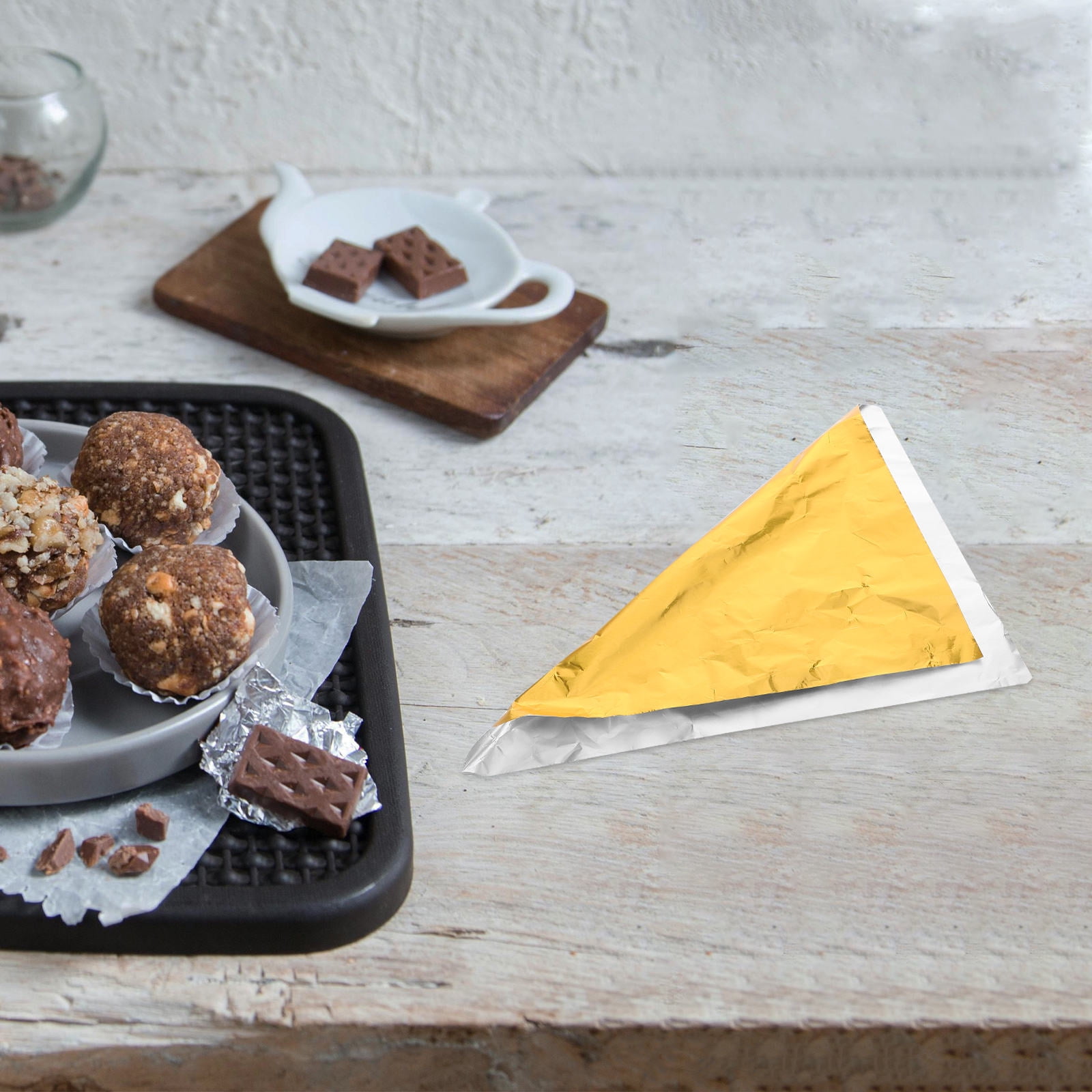 SOPOTUTU 100PCS Aluminum Foil Wrappers for Christmas and Birthday Candy ...