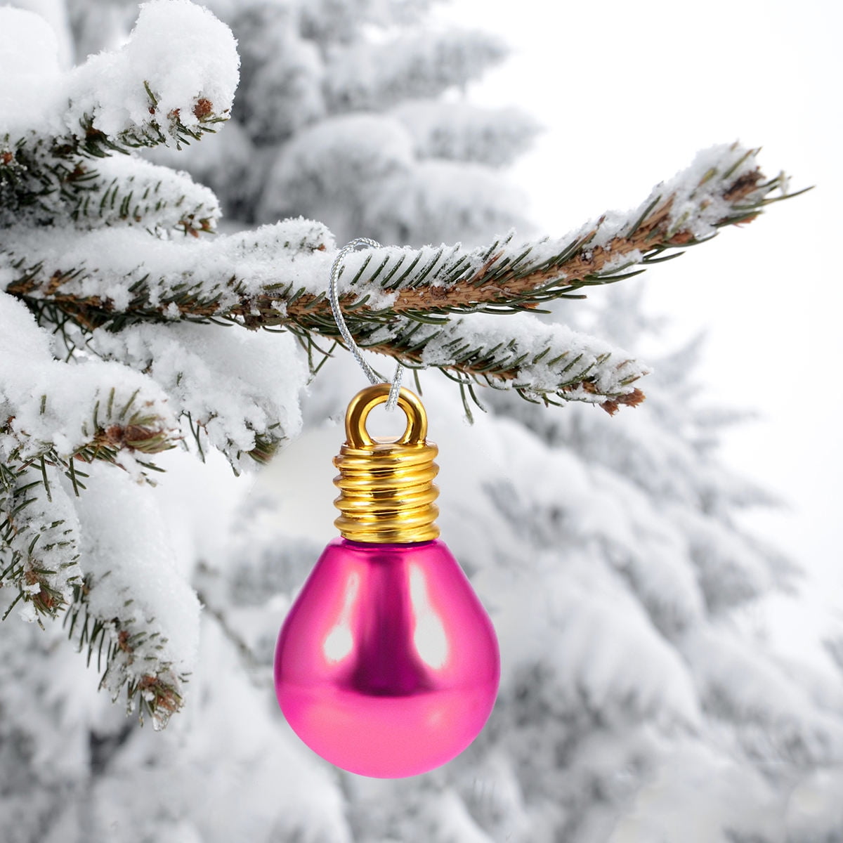 SOPOTUTU 100Pcs Mini Christmas Tree Bulbs Assorted Color Plastic For ...