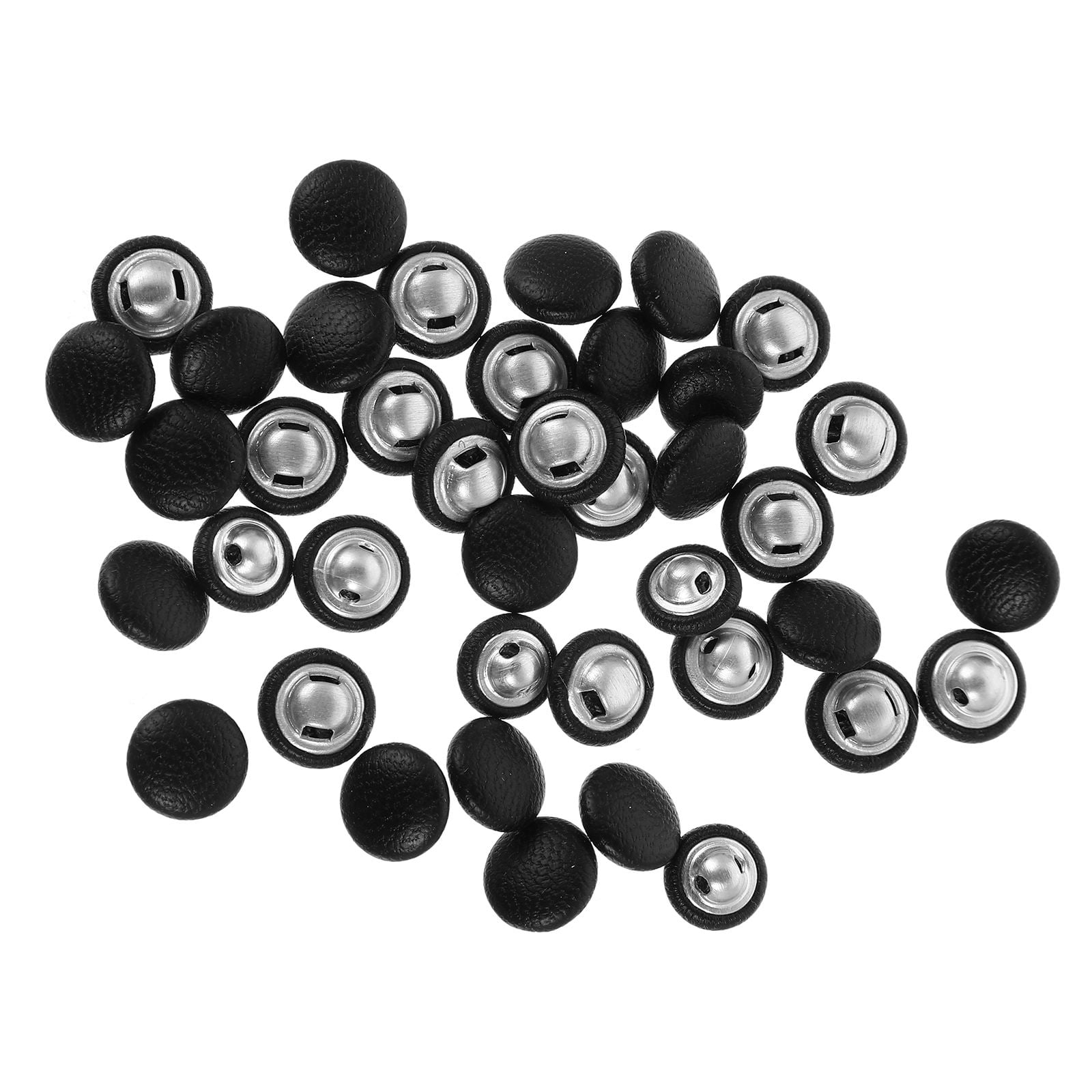 SOPOTUTU 100Set Black Fabric Cover Button for Decorative Sewing ...