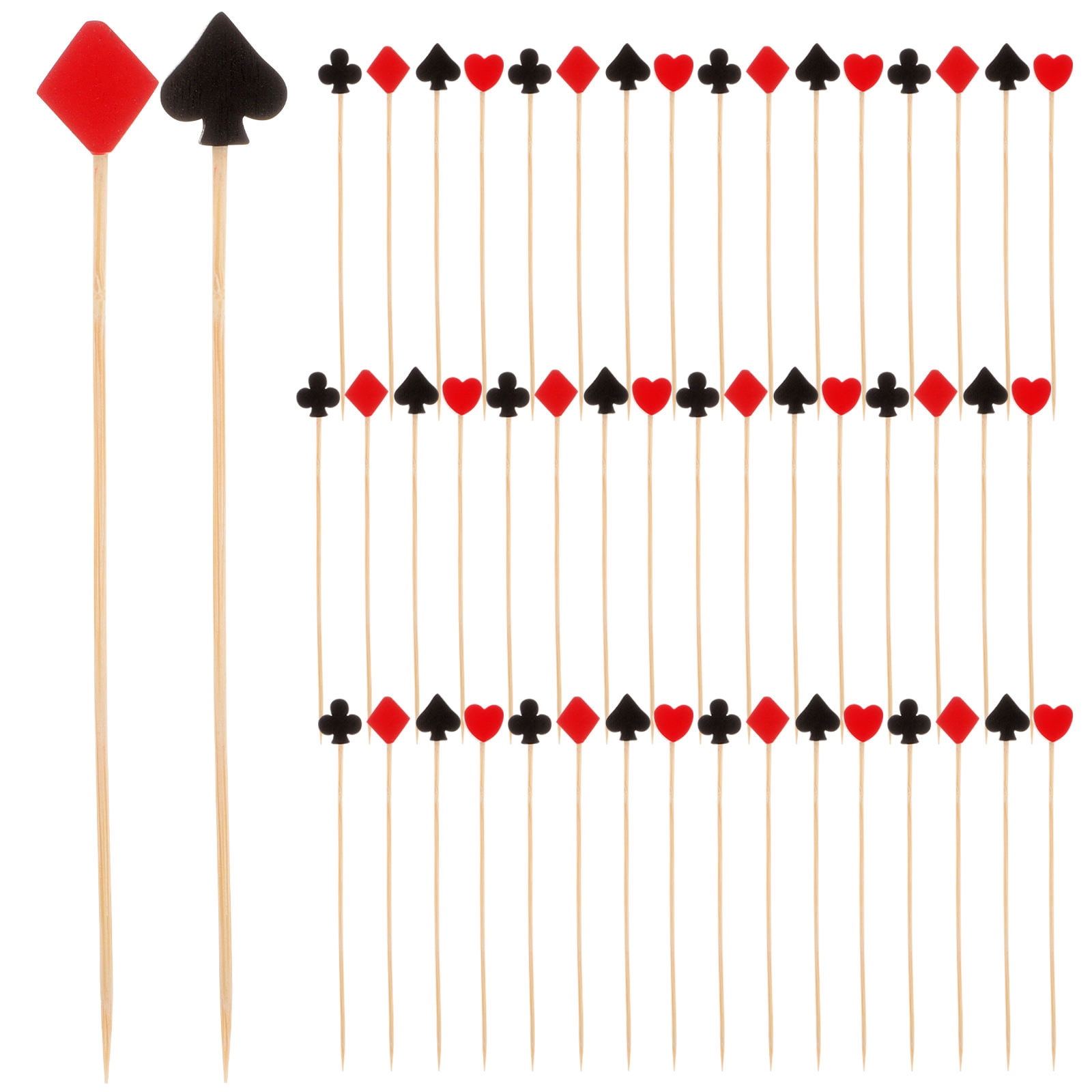 SOPOTUTU Assorted Color Bamboo Decorative Toothpicks for Appetizers ...
