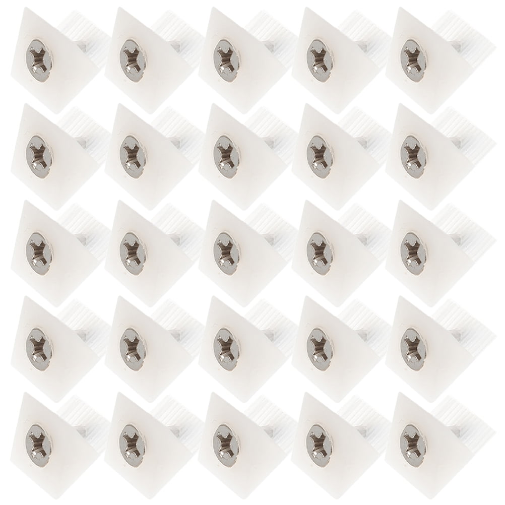 SOPOTUTU 106Pcs L-Shaped Plastic Drawer Bottom Bracket for Fastener 1 ...