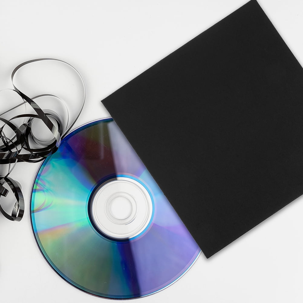SOPOTUTU CD Envelopes Paper CD Sleeves Black 10Pack - Walmart.com
