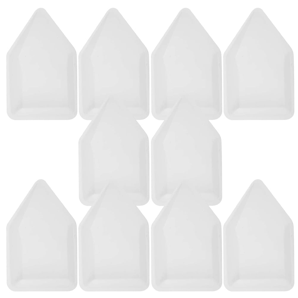 SOPOTUTU 10Pcs Plastic Boat Shaped Weighing Trays Lab Scale Compatible ...
