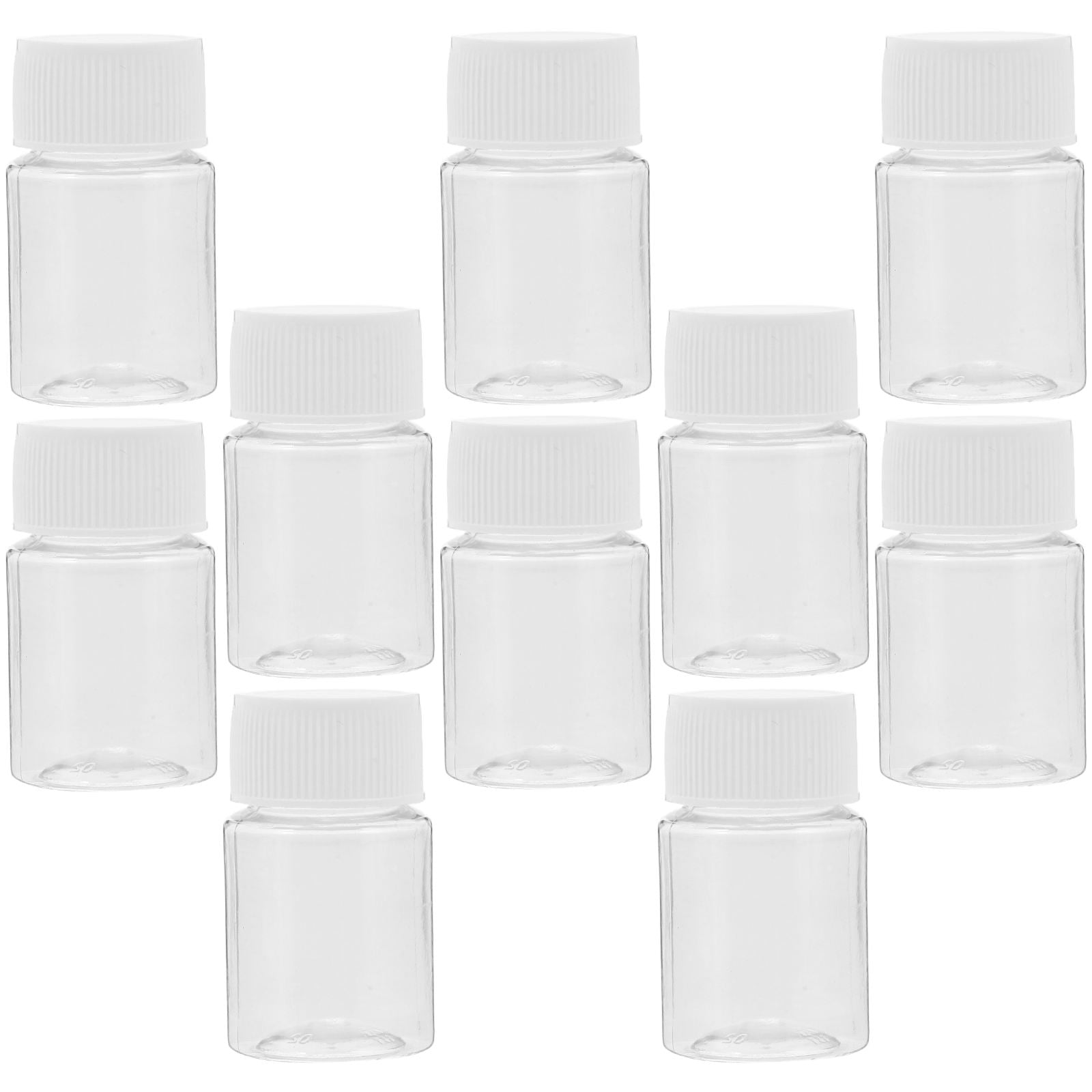 SOPOTUTU 10Pcs Clear Plastic Liquid Bottle Display for Laboratory Use 5 ...