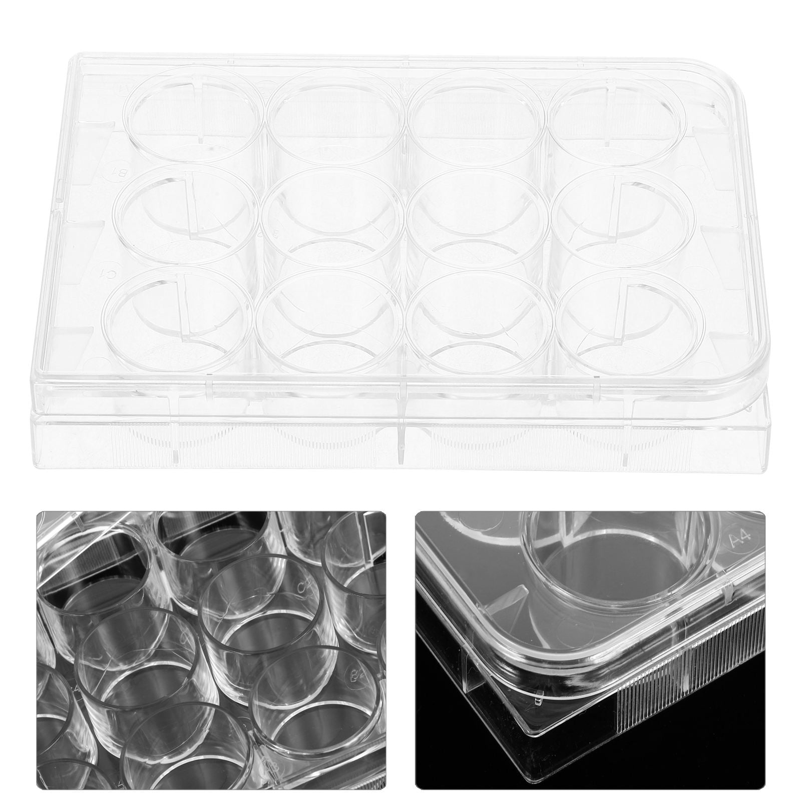 SOPOTUTU 10Pcs Culture Plate for Enzyme Reaction Flat Bottom 4.92X3 ...