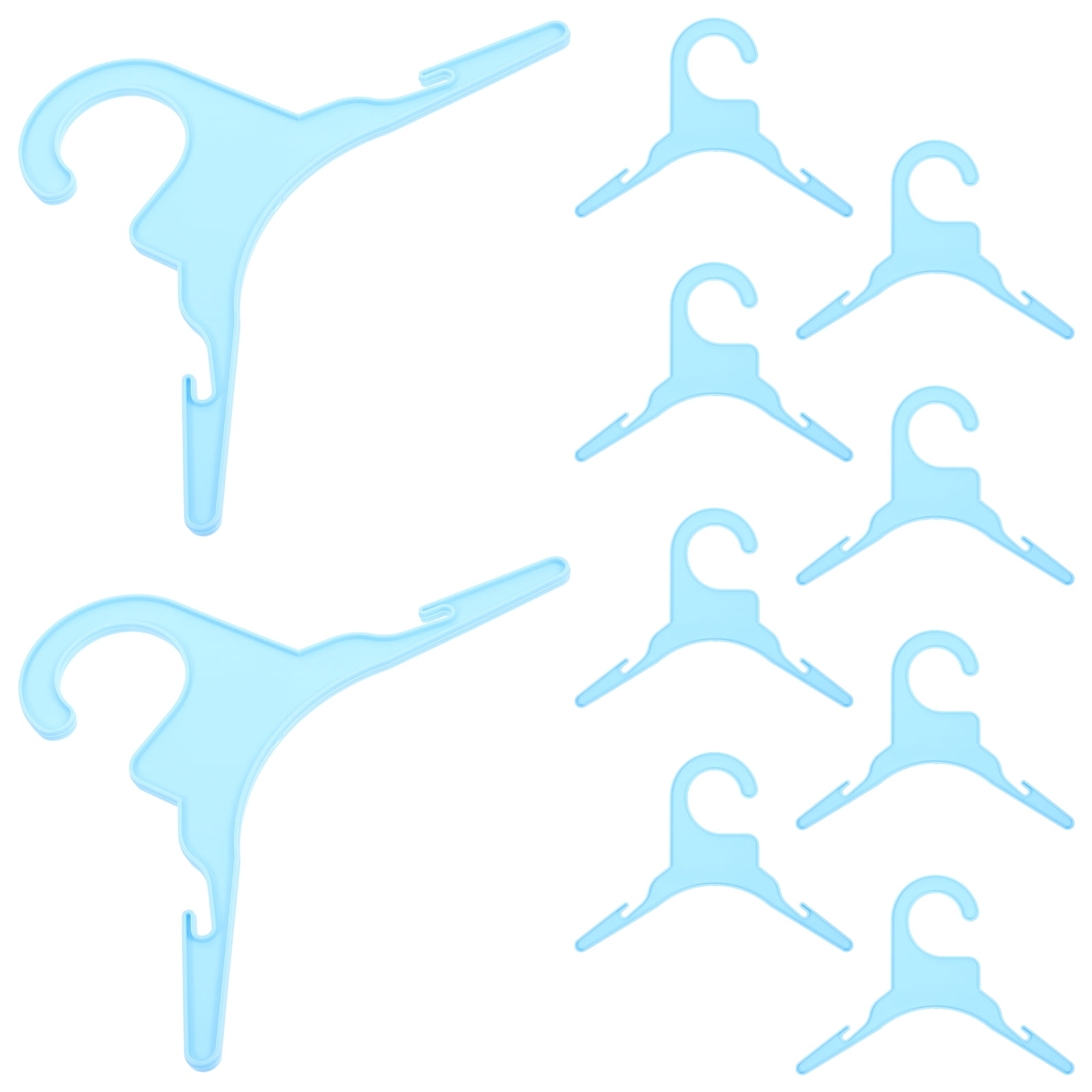 SOPOTUTU 10Pcs Dog Hangers for Clothes Management Sky-Blue Plastic Mini ...